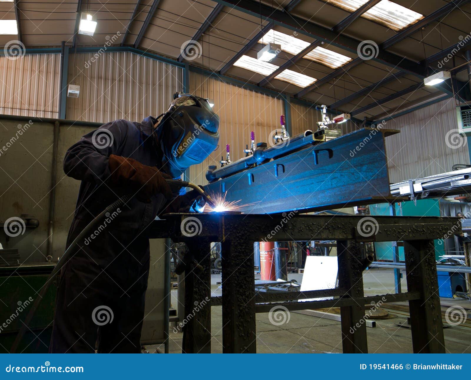 Welding stock photo. Image of metal, sparks, fabrication - 19541466