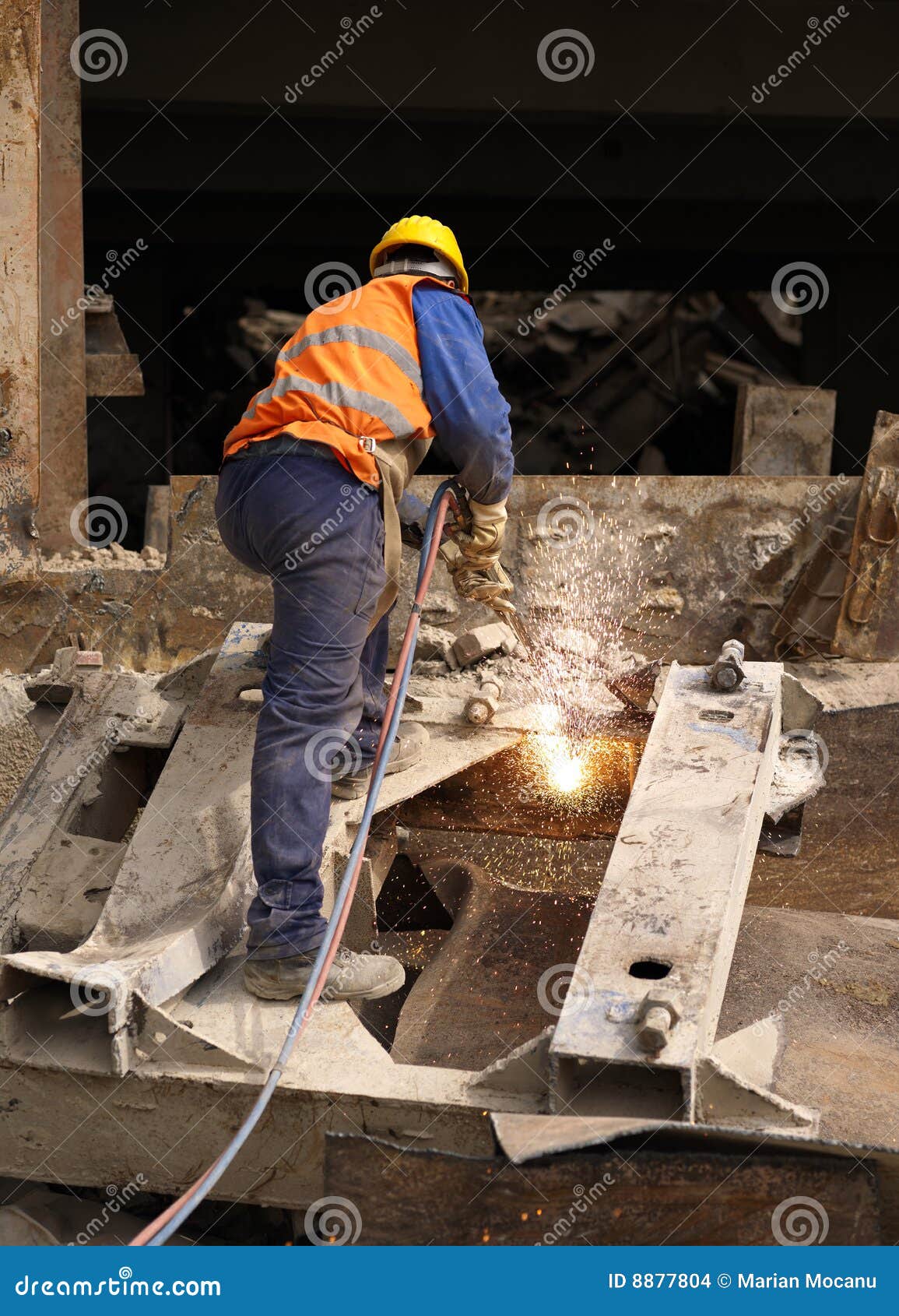 Welding stock photo. Image of employee, steel, tools, flame - 8877804