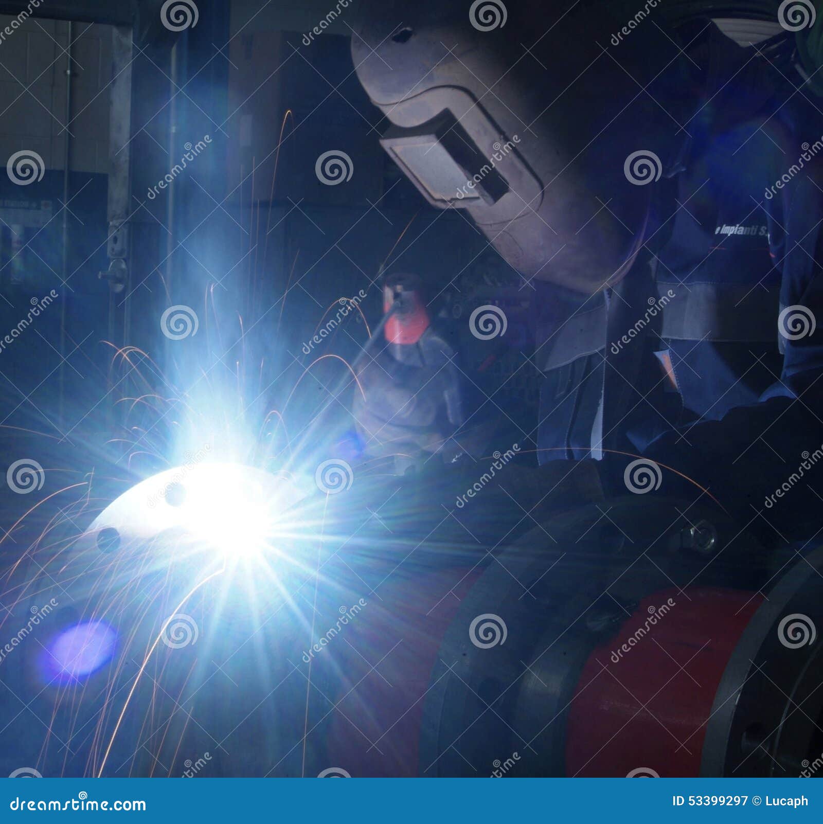 Welding action 1 stock image. Image of sparks, industry - 53399297