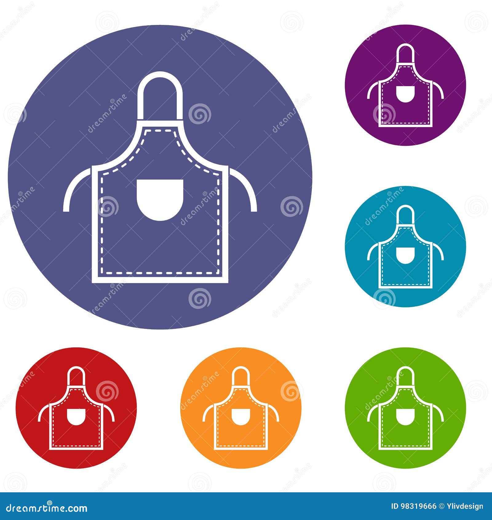 Welding apron icons set stock vector. Illustration of craft - 98319666
