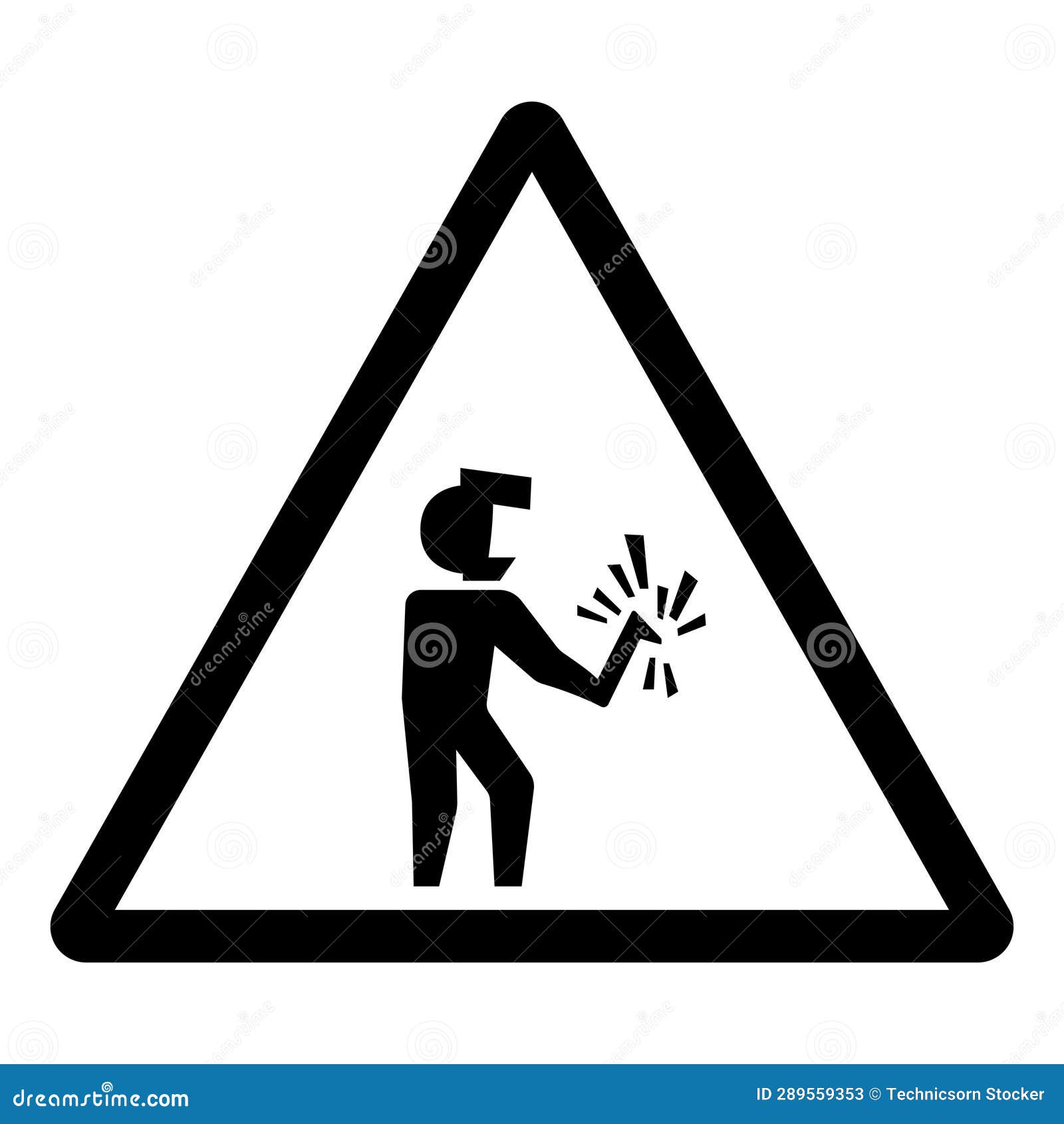 Welding Area Symbol Sign, Vector Illustration, Isolate on White ...