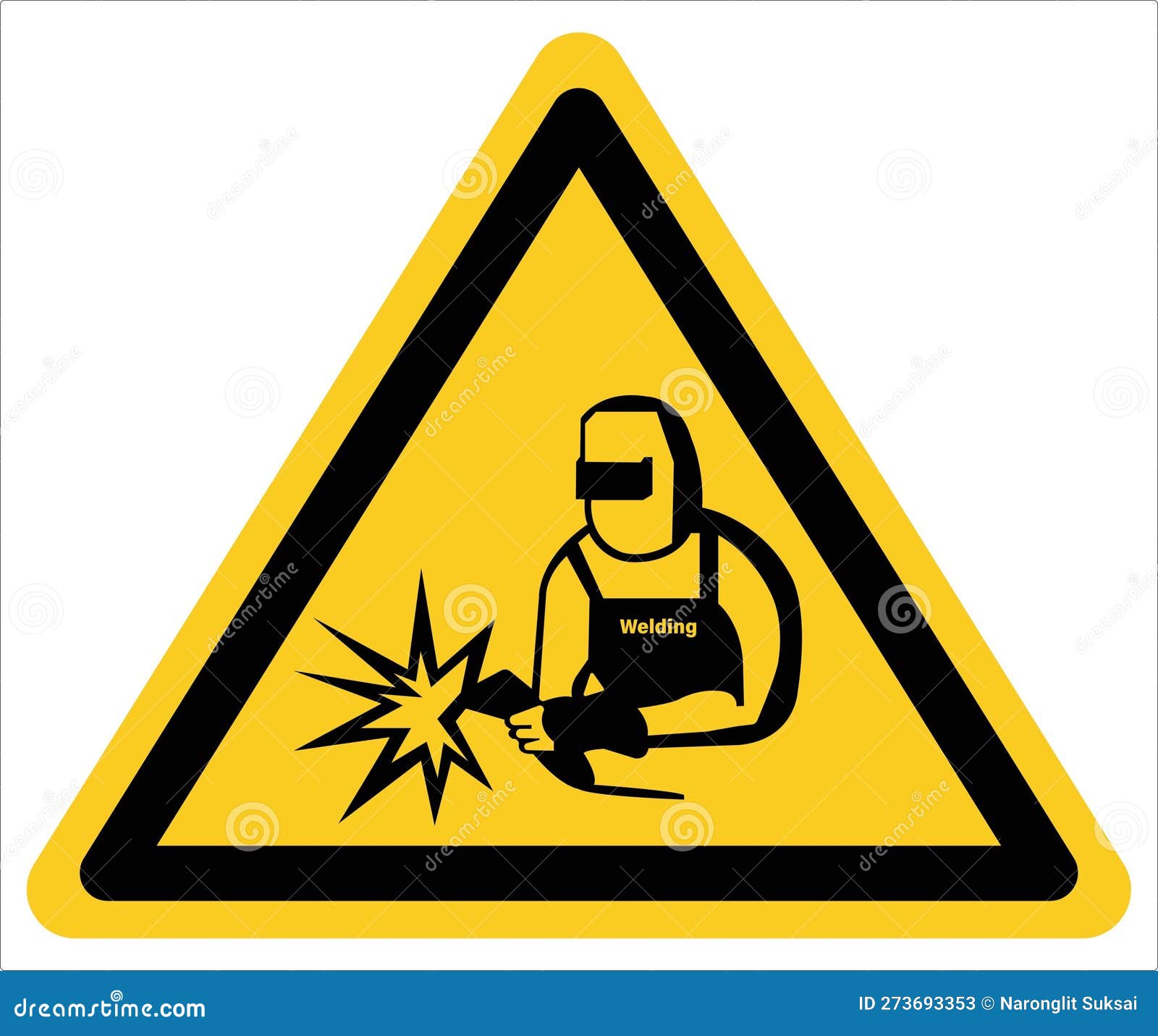 Welding Area, Warning Sign, Welding Protection Device Stock Vector ...