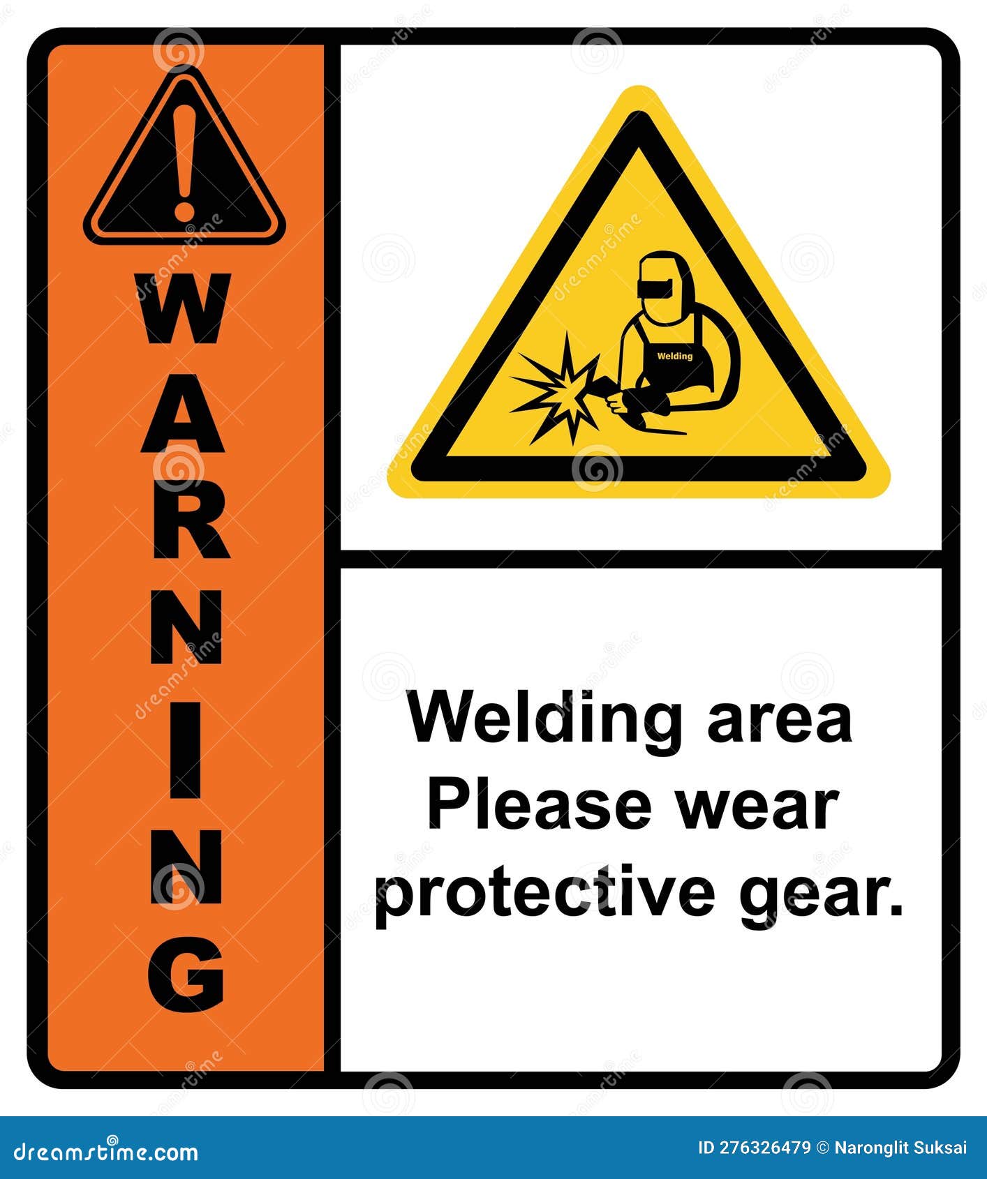 Welding Area, Warning Sign, Welding Protection Device.label Warning ...