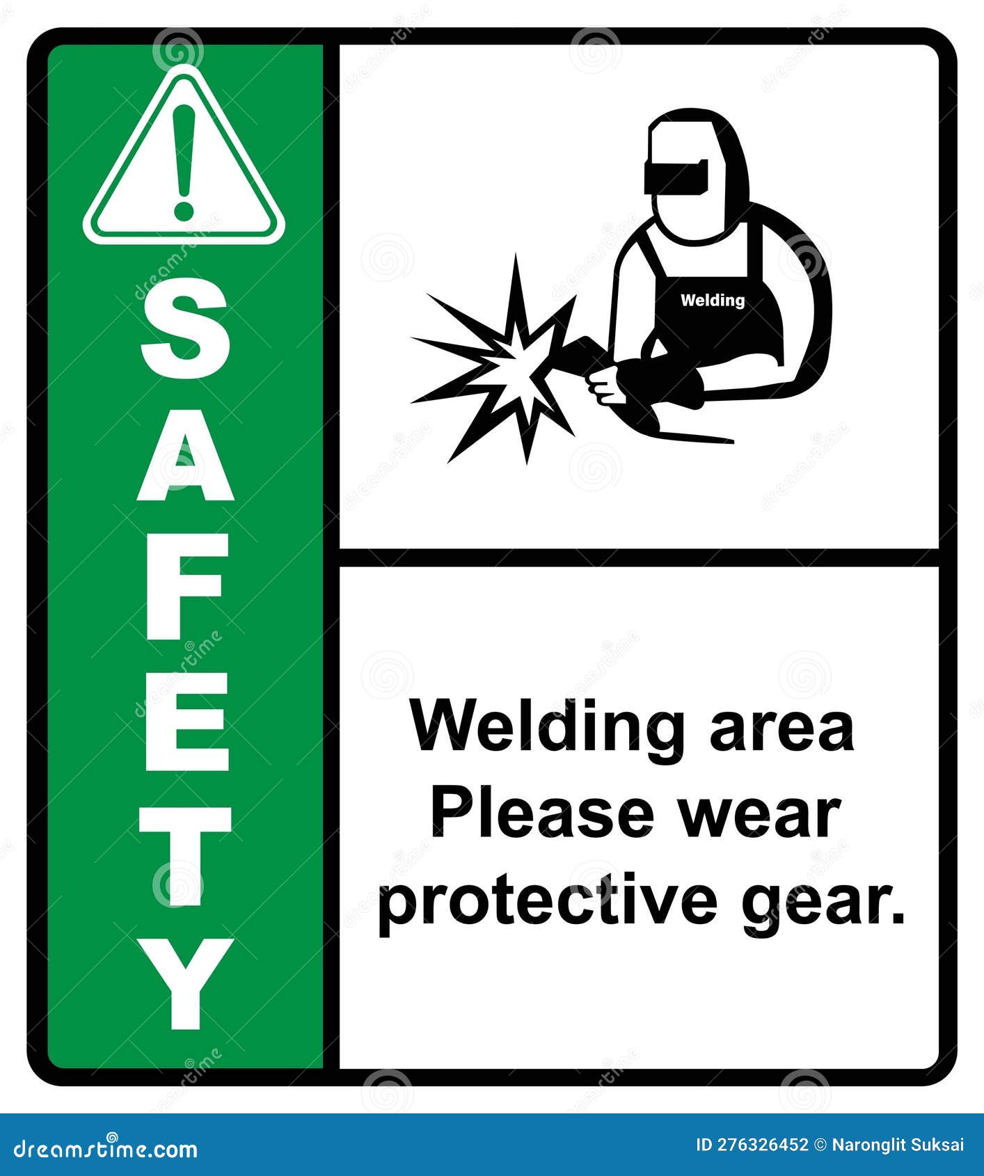 Welding Area, Warning Sign, Welding Protection Device.label Safety ...