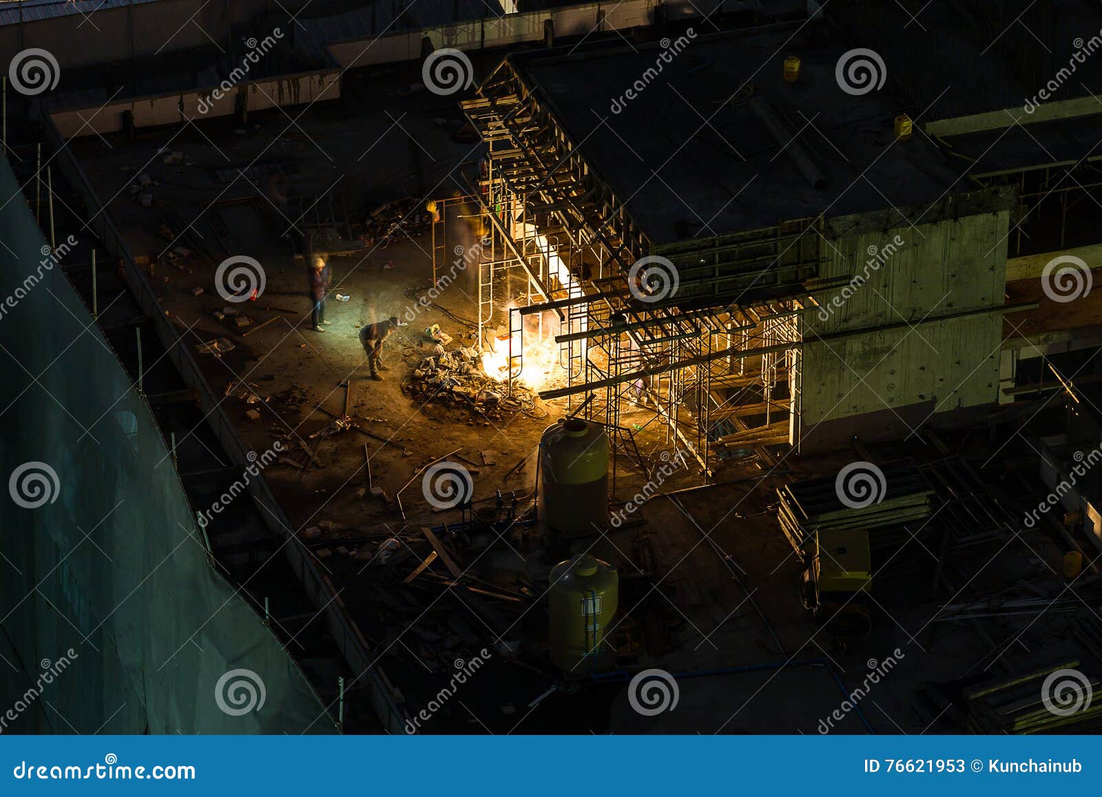 Welding the Building Construction Stock Image - Image of safety, light ...