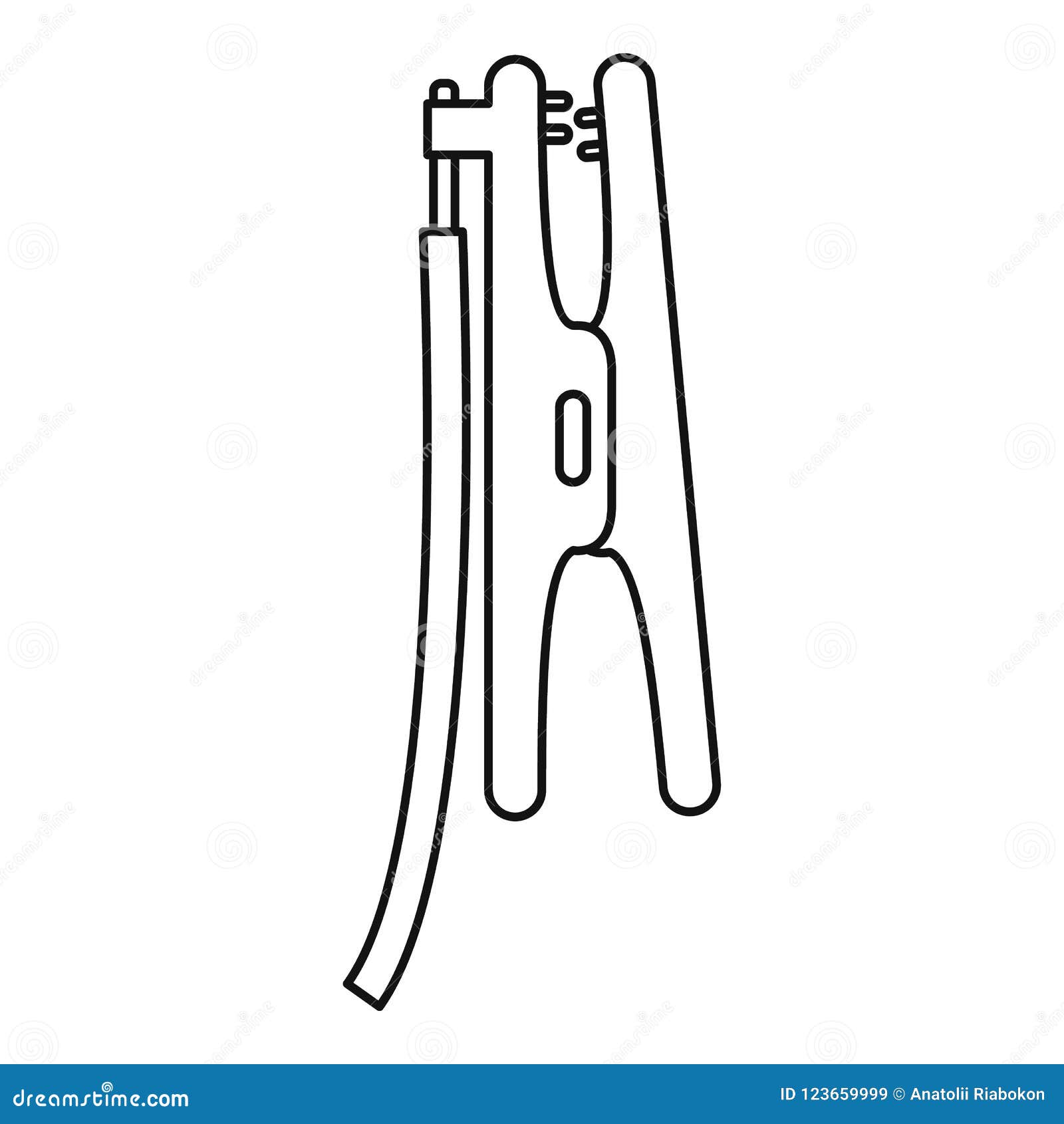 Welding Clamp Icon, Outline Style Stock Illustration - Illustration of ...
