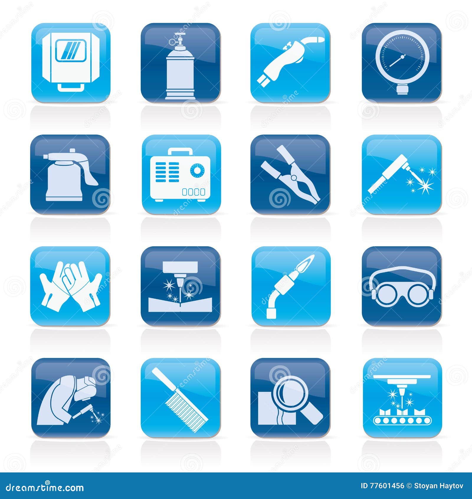 Welding and Construction Tools Icons Stock Vector - Illustration of ...