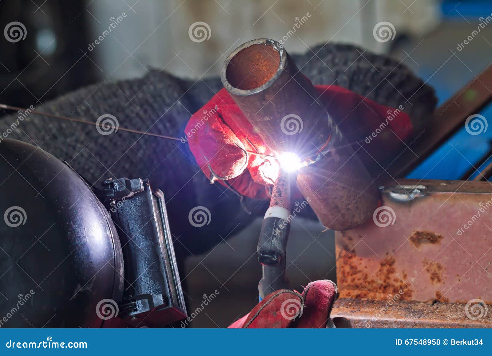 Welding Control Sample from a Pipe of Small Diameter Stock Photo ...