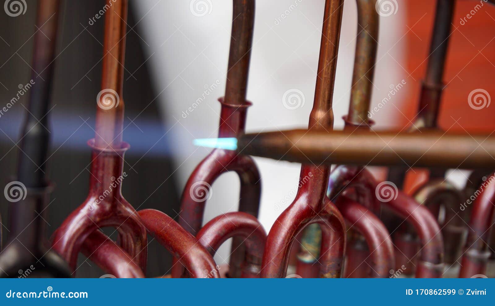 Welding of Copper Compounds Stock Image - Image of serviceman, central ...