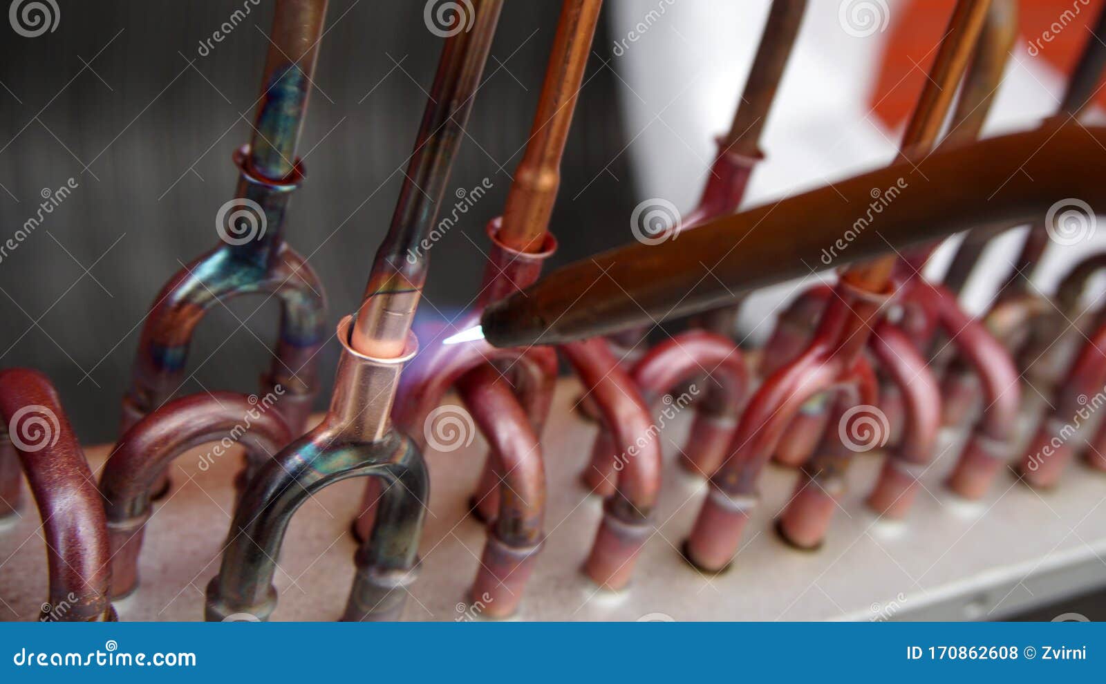 Welding of Copper Compounds Stock Photo - Image of service ...