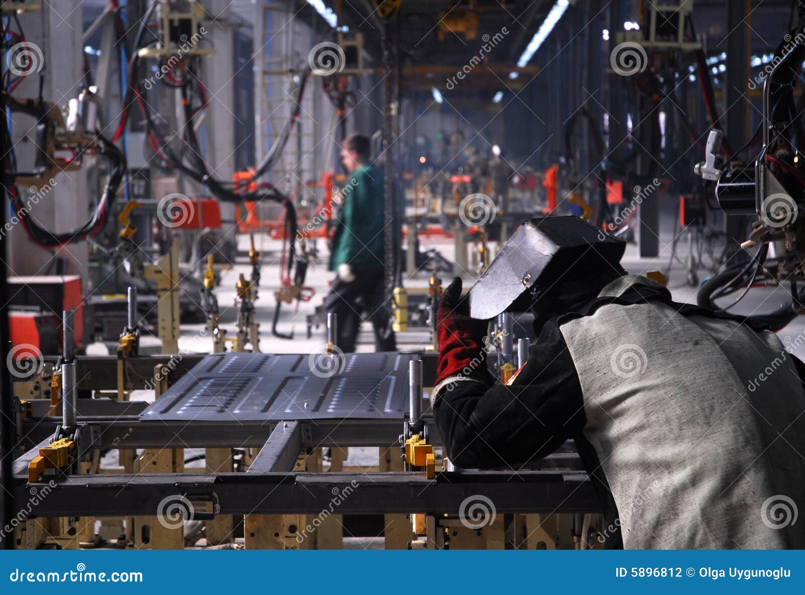 Welding on factory stock photo. Image of iron, industrial - 5896812
