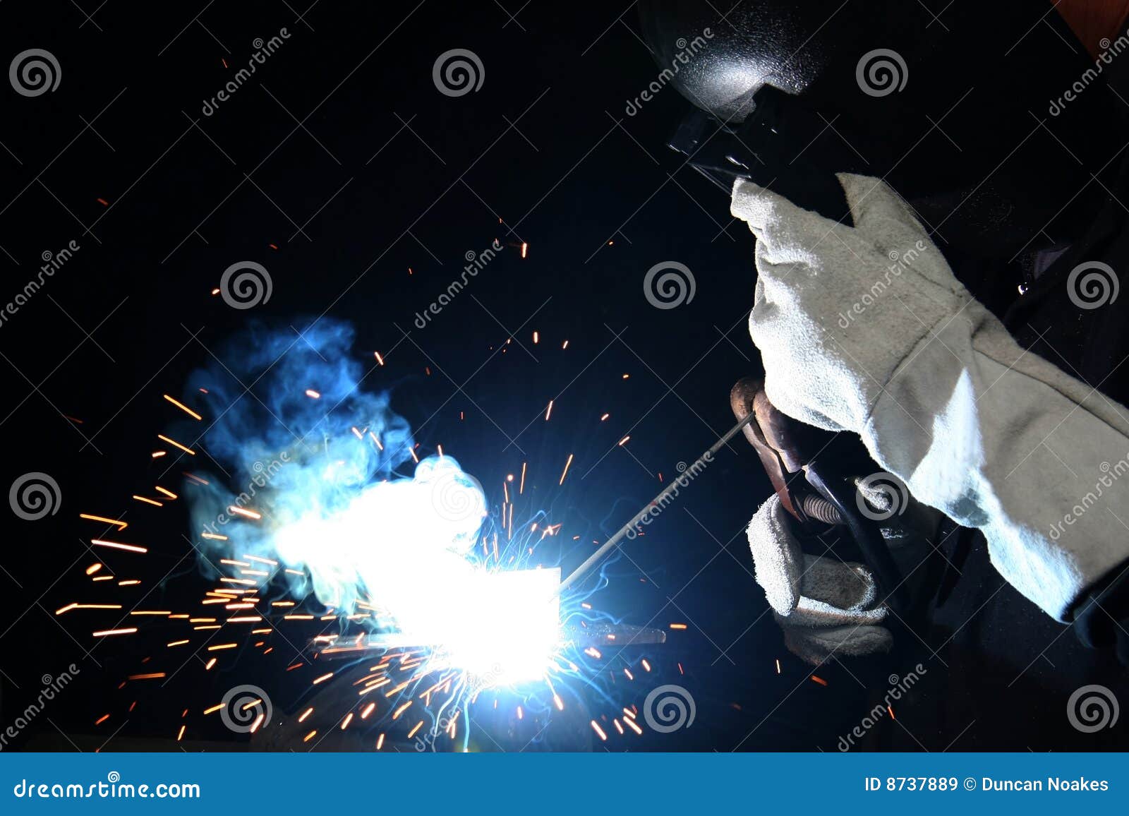 Welding Flame on Black Background Stock Image - Image of laborer ...