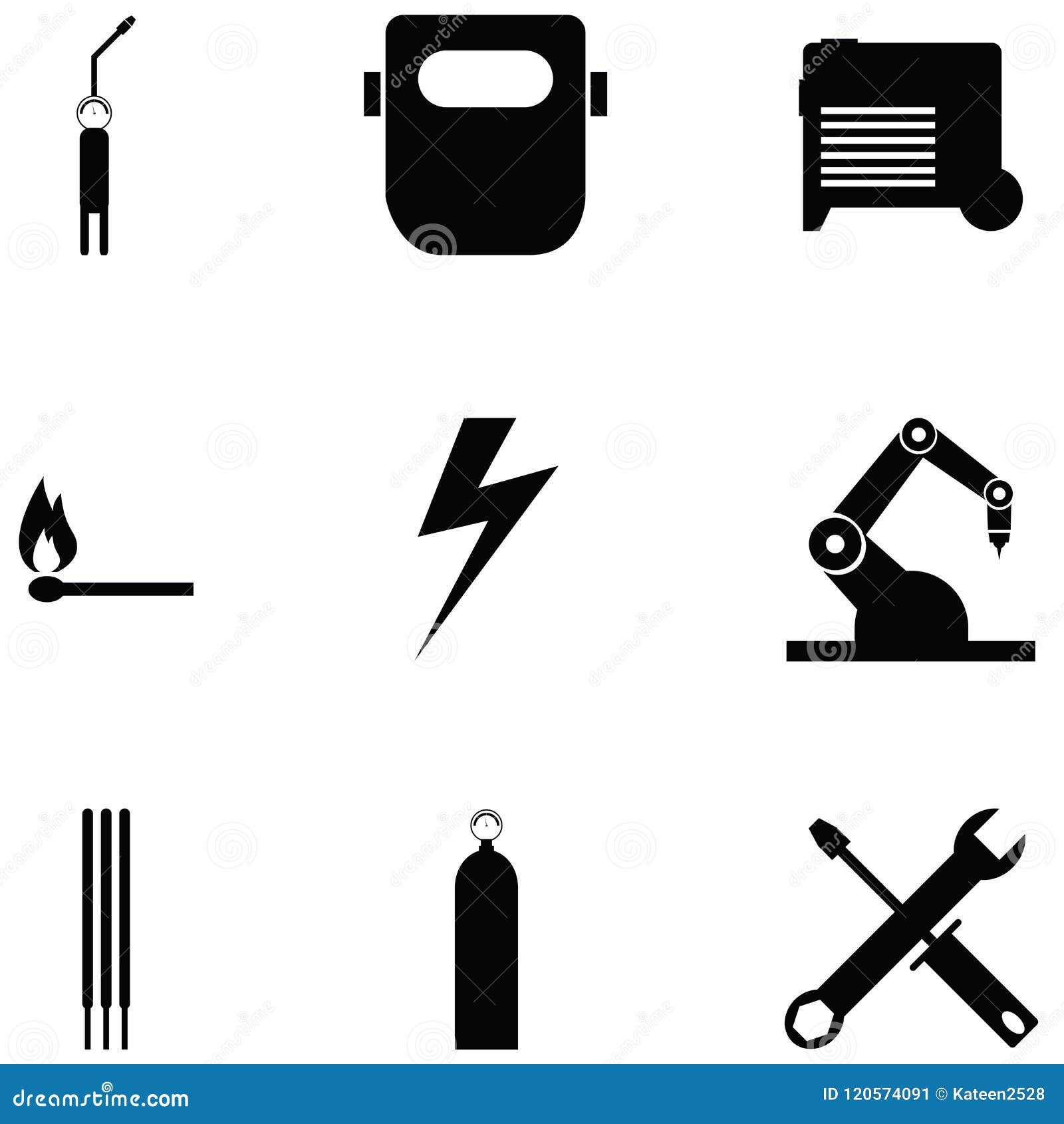 Welding icon set stock vector. Illustration of isolated - 120574091