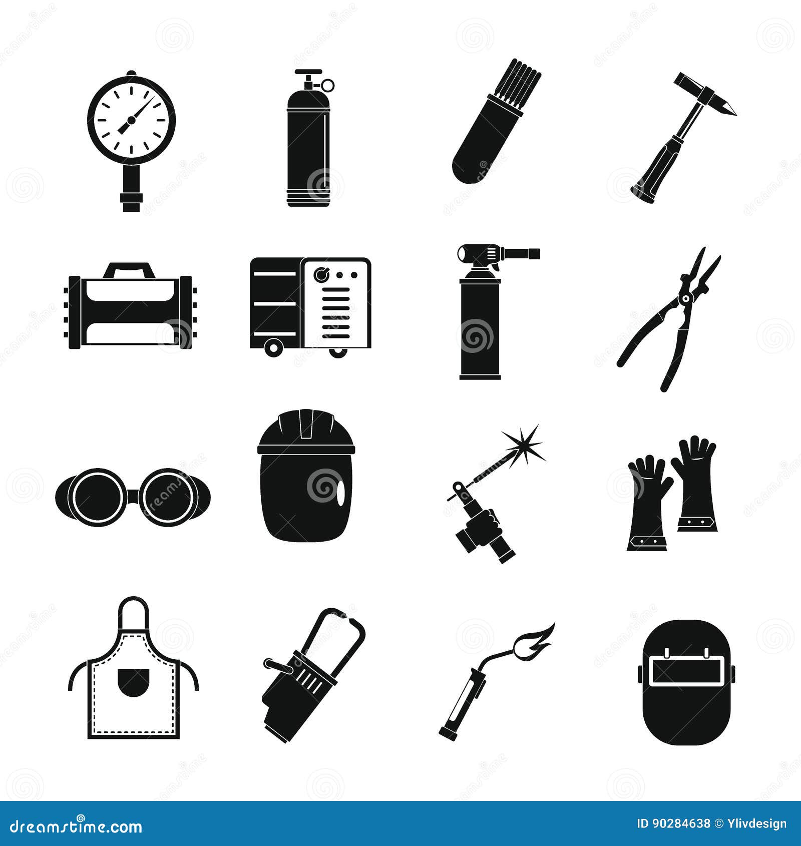 Welding Icons Thin Line Vector Illustration Set | CartoonDealer.com ...