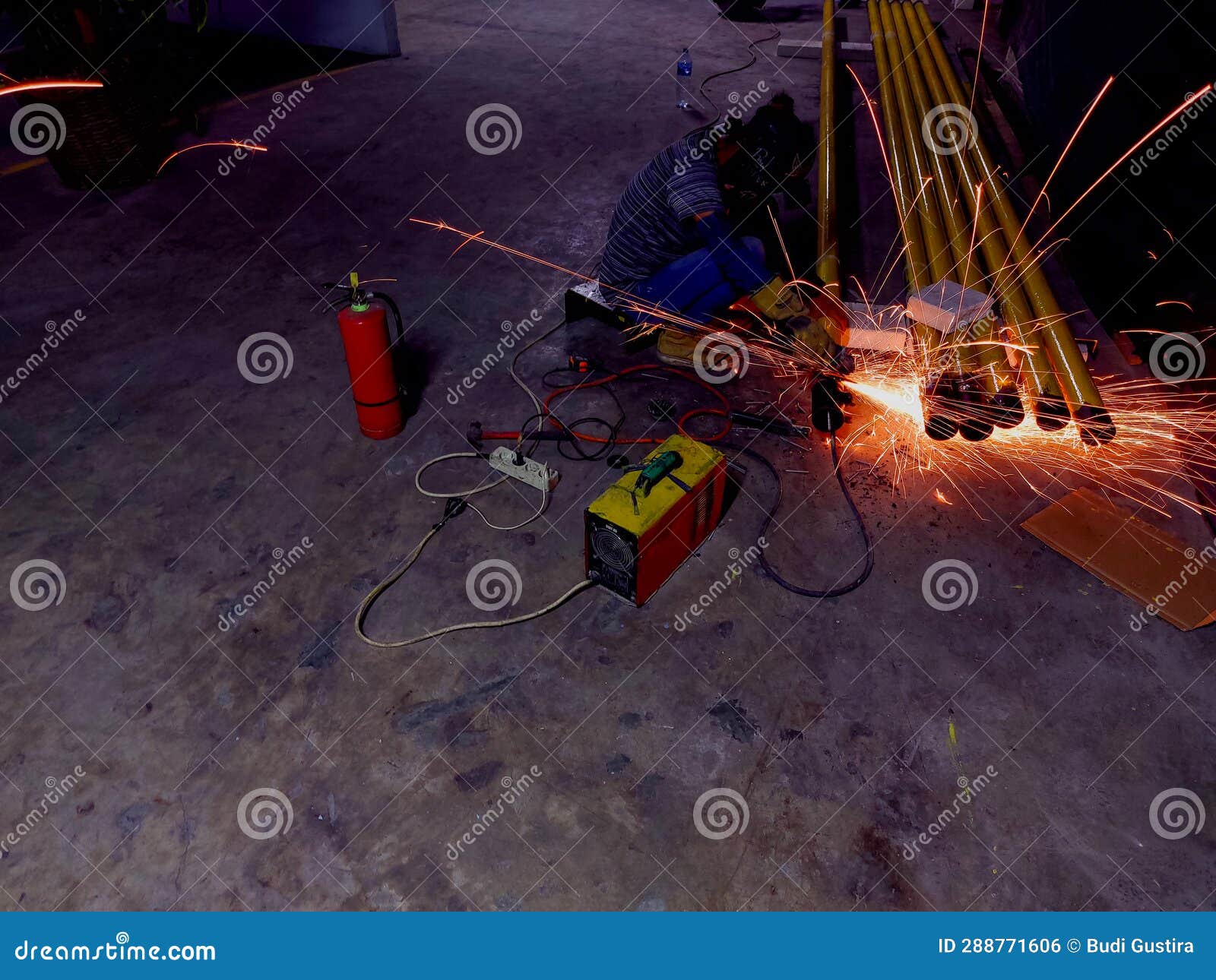 Welding and Iron Cutting Mechanic Work Stock Photo - Image of space ...