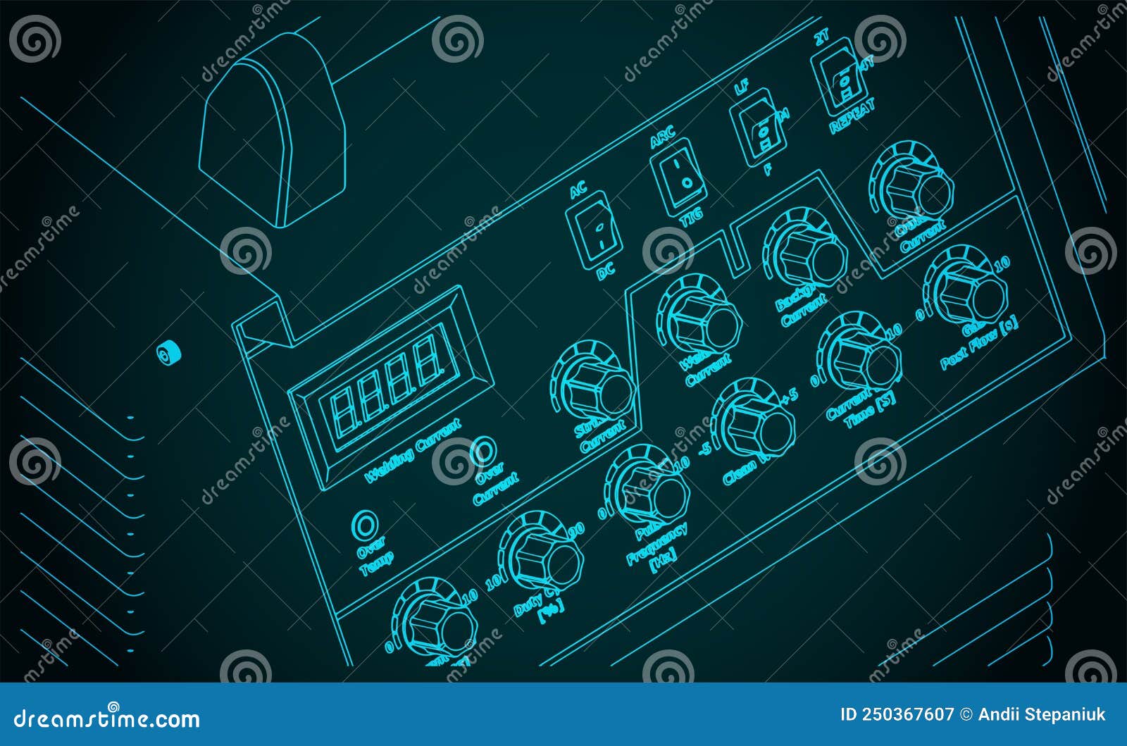 Welding machine close up stock vector. Illustration of automatic ...