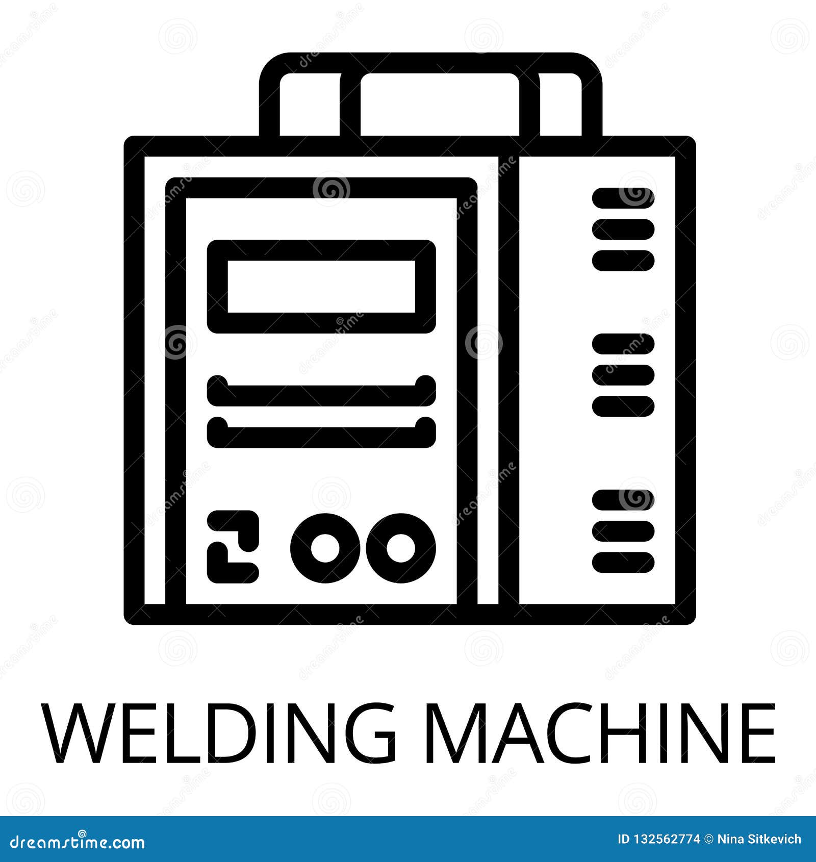 Welding Machine Icon, Outline Style Stock Vector - Illustration of ...