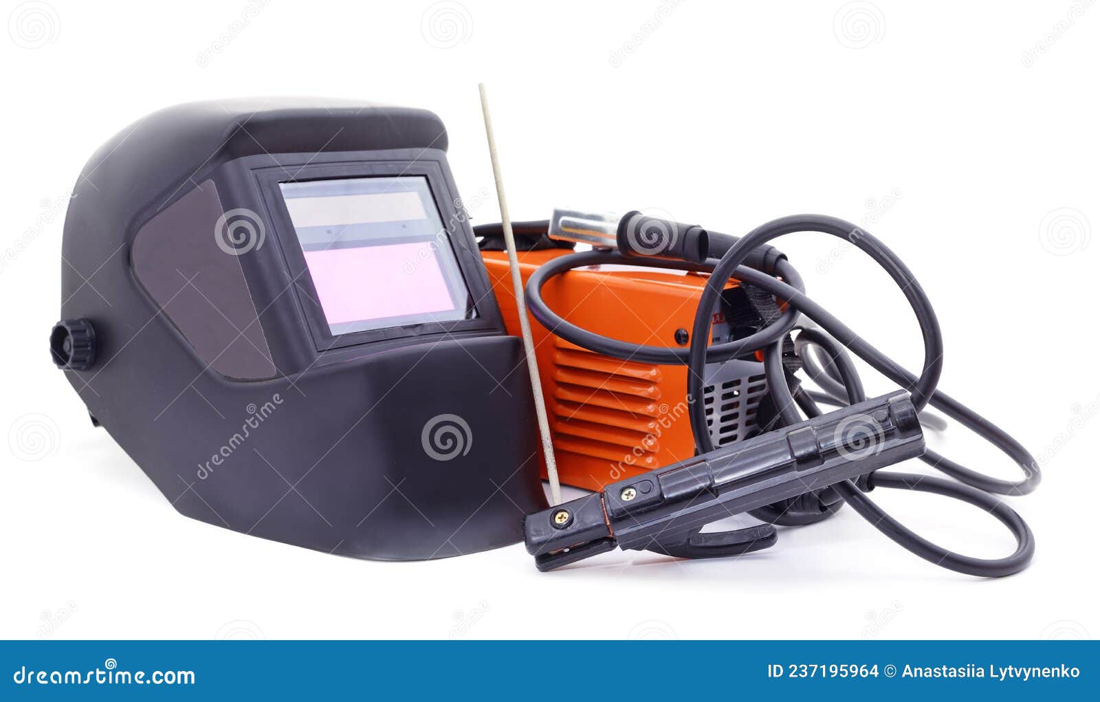 Welding machine and mask stock photo. Image of energy - 237195964