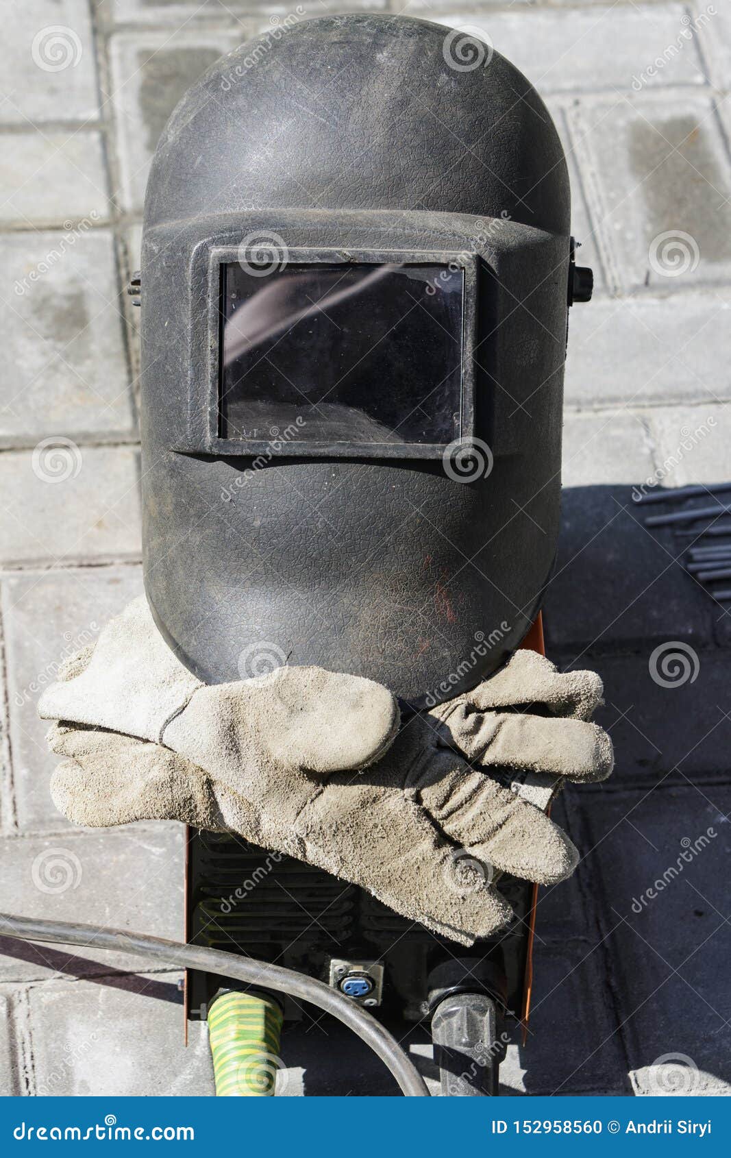 Welding Machine and Mask with Tools. Stock Photo - Image of ...