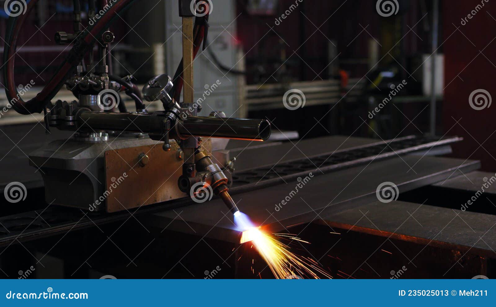 A Welding Machine is Processing the Edge of a Metal Sheet Stock Video ...