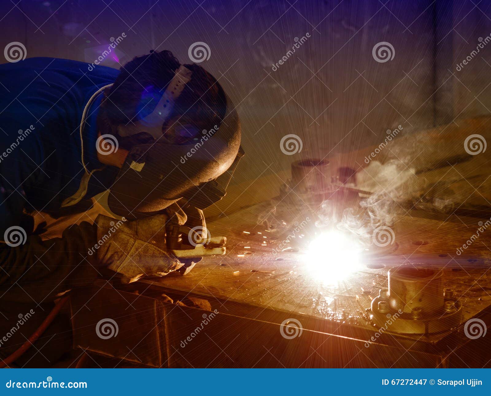 Welding Machine Structure by Electric Welding Stock Image - Image of ...