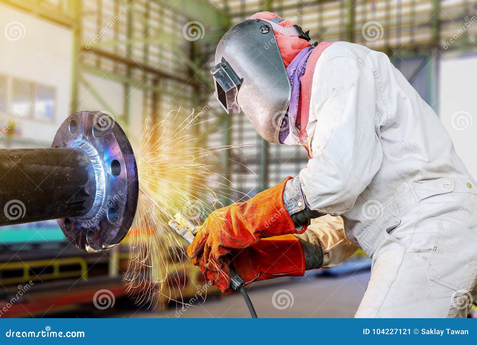 Welding man stock image. Image of metal, occupation - 104227121