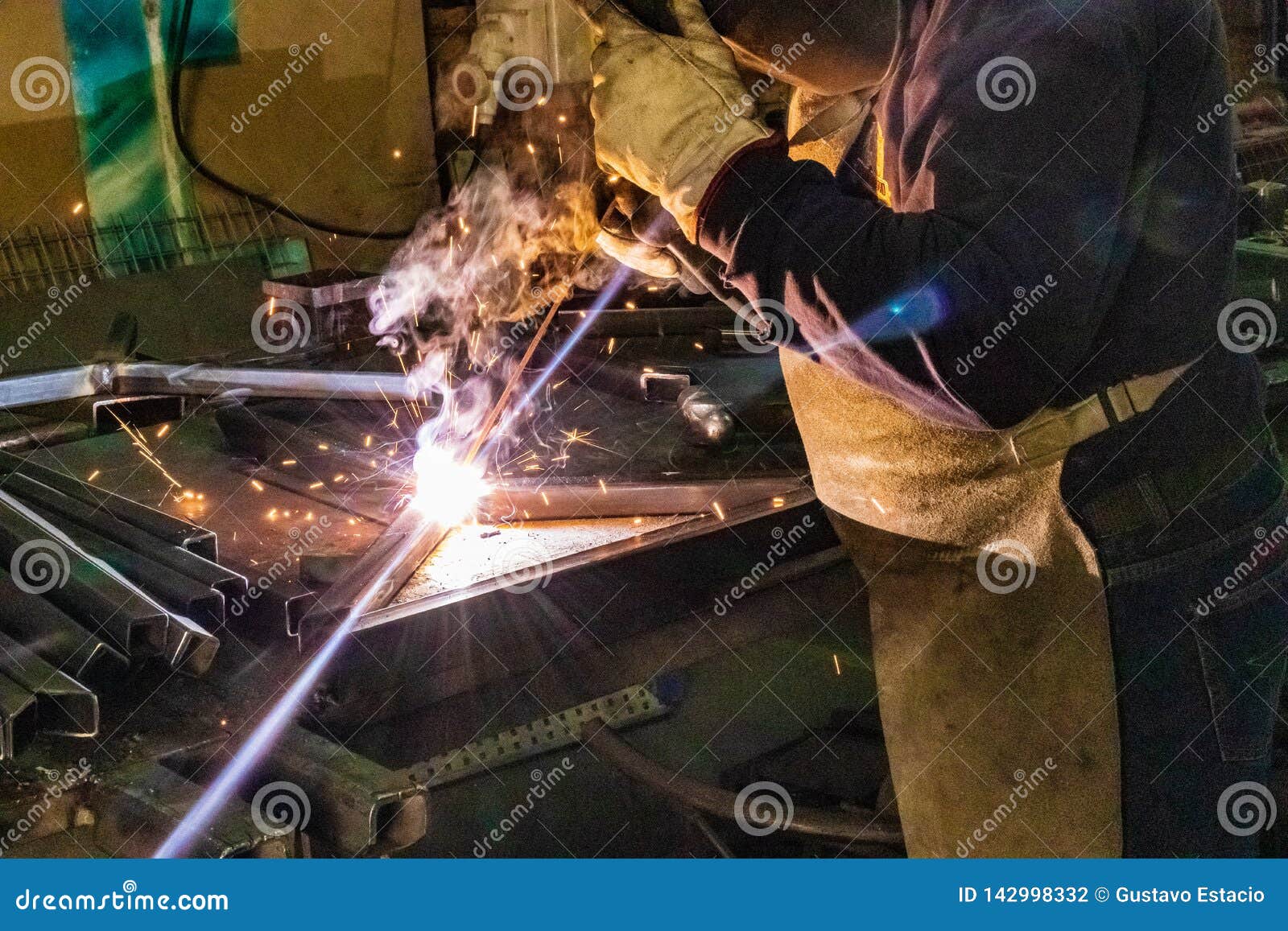 Welding Master Transforming the Metal Stock Photo - Image of workshop ...