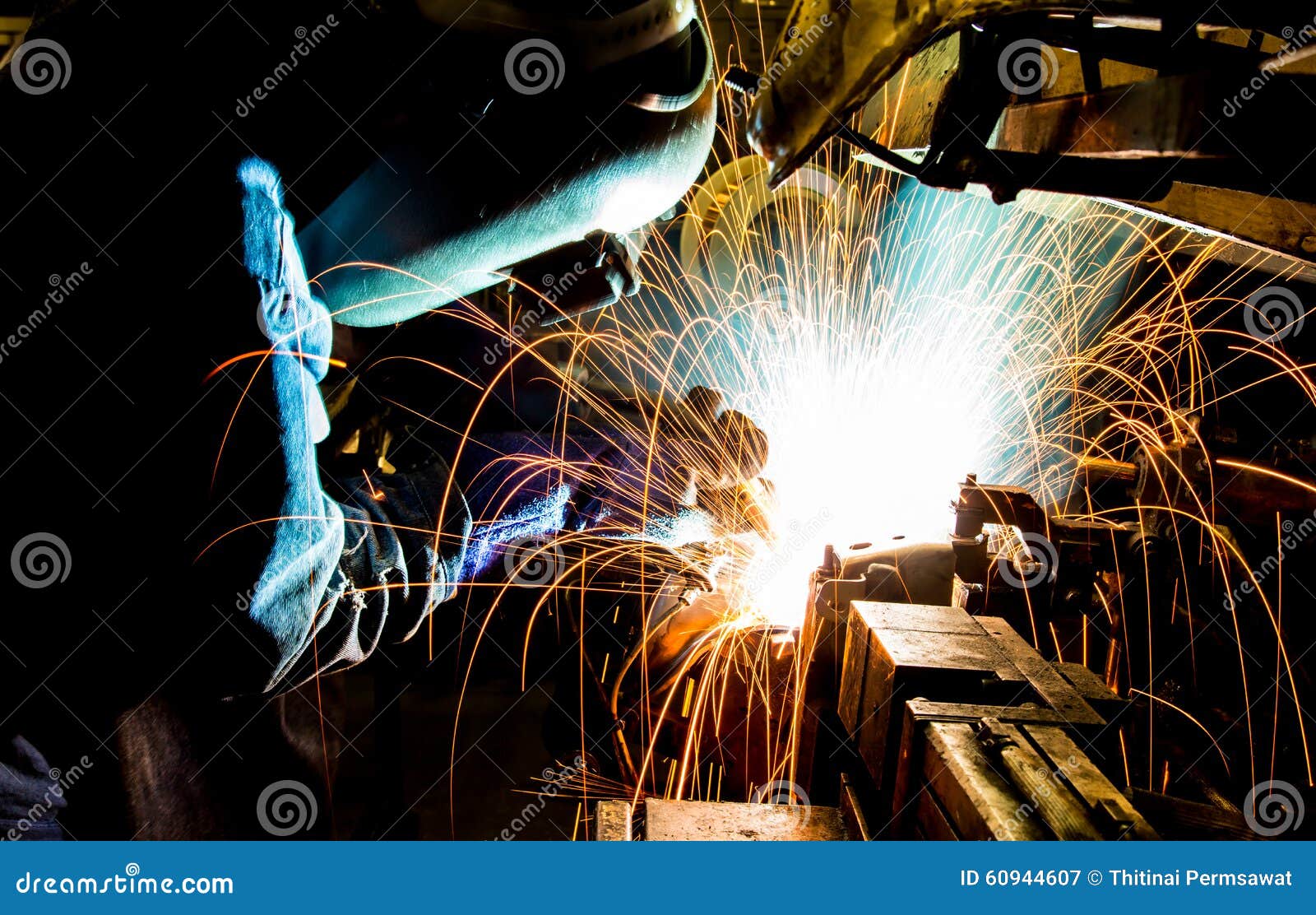 Welding with Mig-mag Method Stock Image - Image of laborer, repair ...