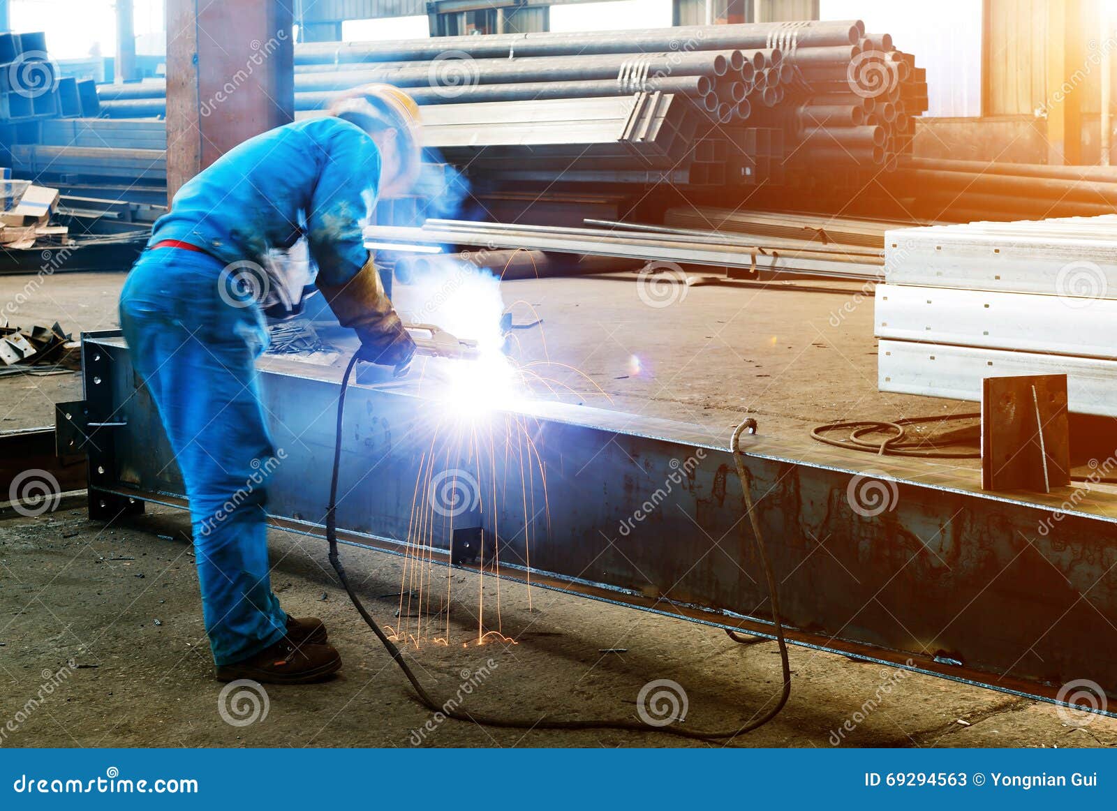 Welding with Mig-mag Method Stock Image - Image of fabricator, plasma ...