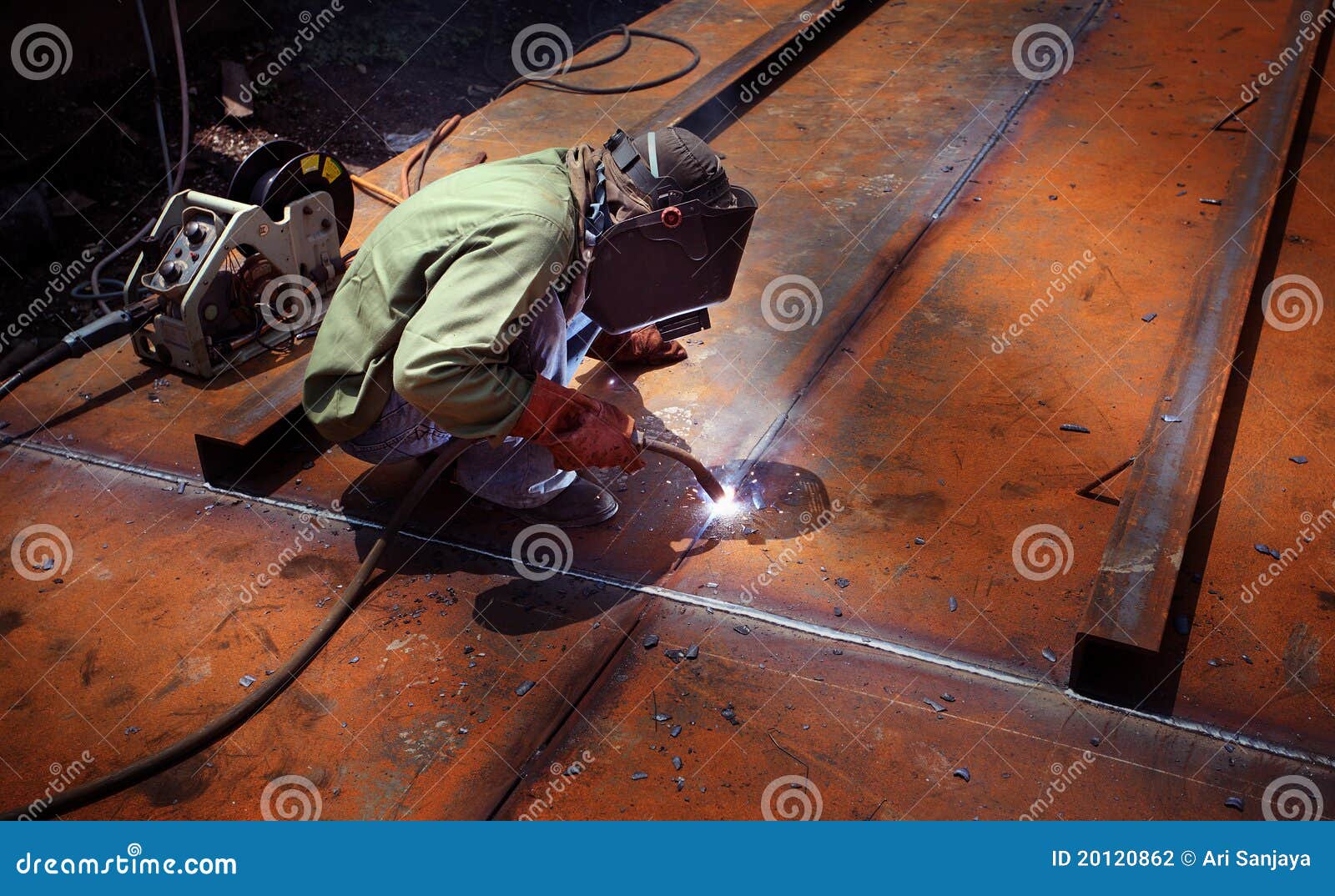 Welding operator stock photo. Image of metallic, equipment - 20120862