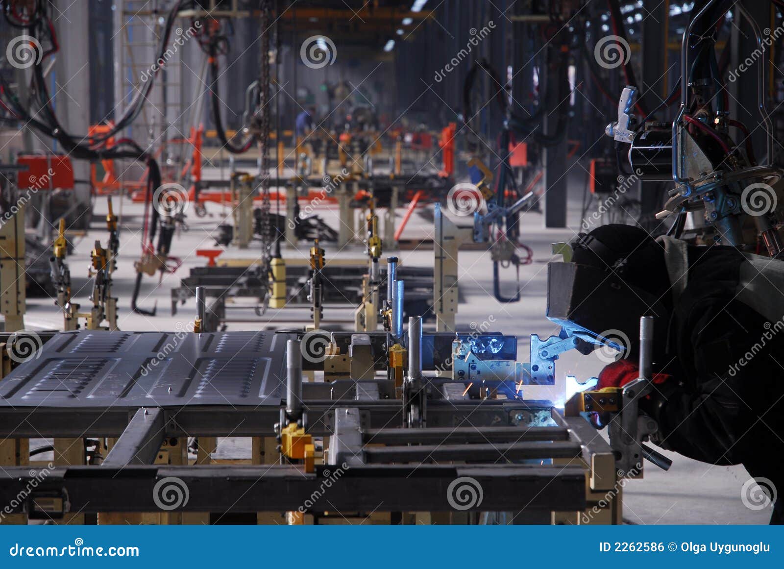 Welding Operator on Factory Stock Photo - Image of occupation, eyewear ...