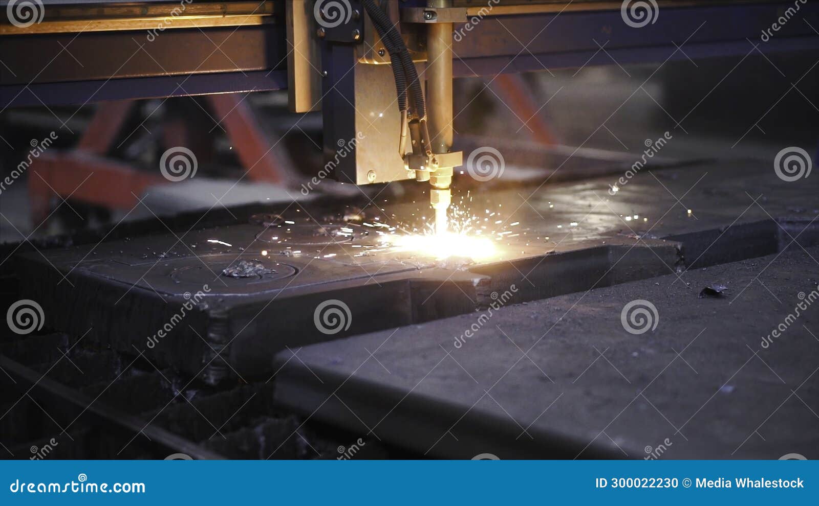 Welding Patterns on Metal in Factory. Clip. Automated Machine for ...
