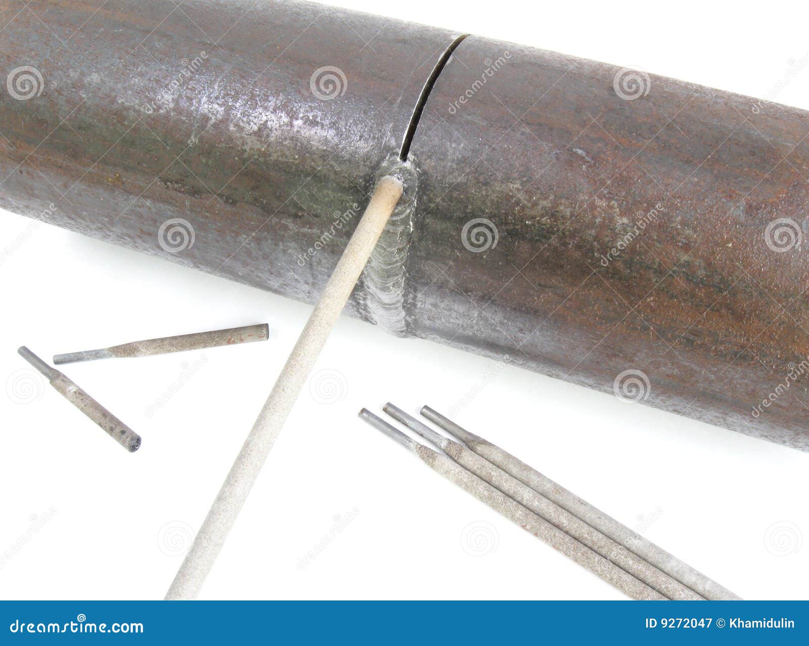 The Welding of the pipe. stock image. Image of metal, join - 9272047