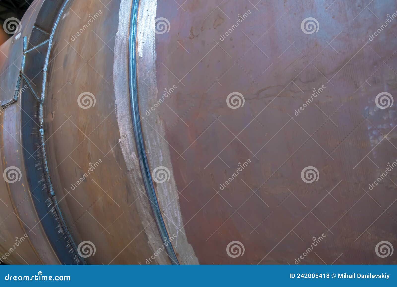 Welding of the Pipe is Performed by a Welding Column. Submerged Arc ...