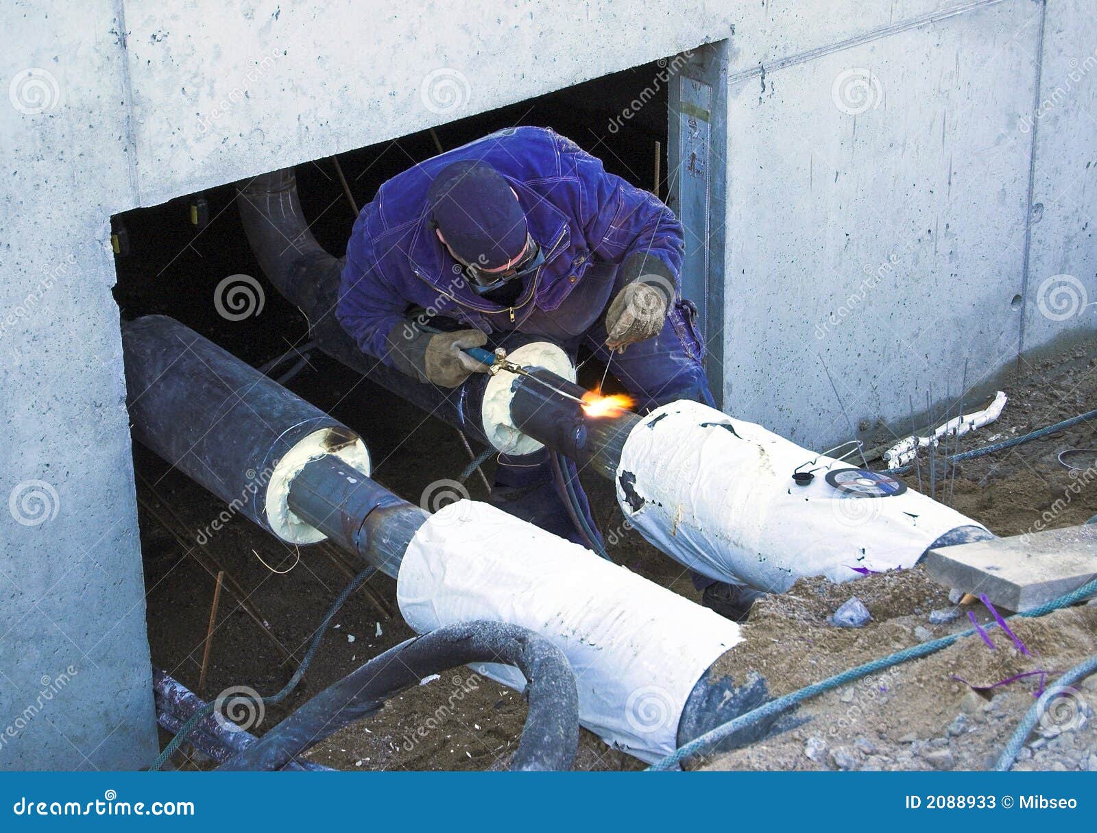 Welding pipes stock image. Image of construction, precision - 2088933