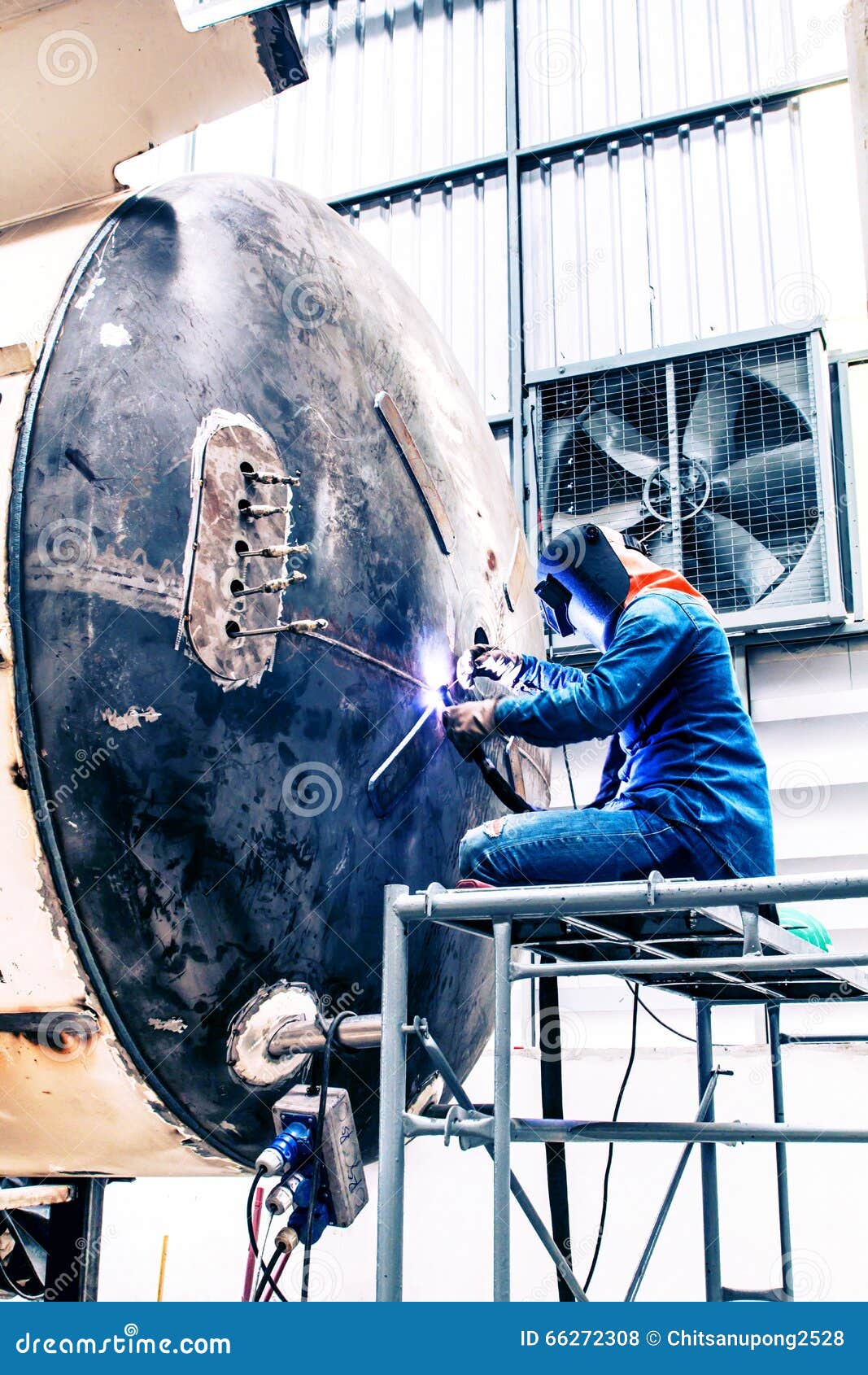 Welding Piping stock photo. Image of factory, safety - 66272308