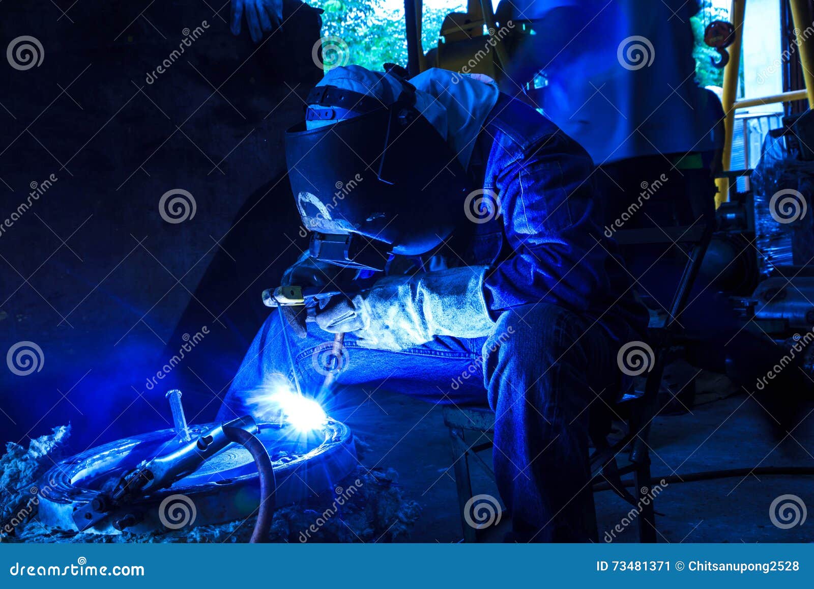 Welding Piping stock image. Image of manual, bright, laborer - 73481371