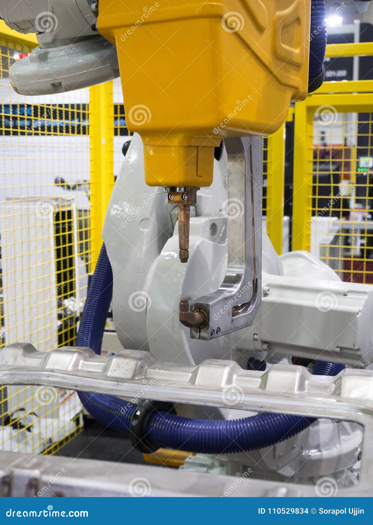 Welding Precision Part by Mig Welding Process Stock Photo - Image of ...