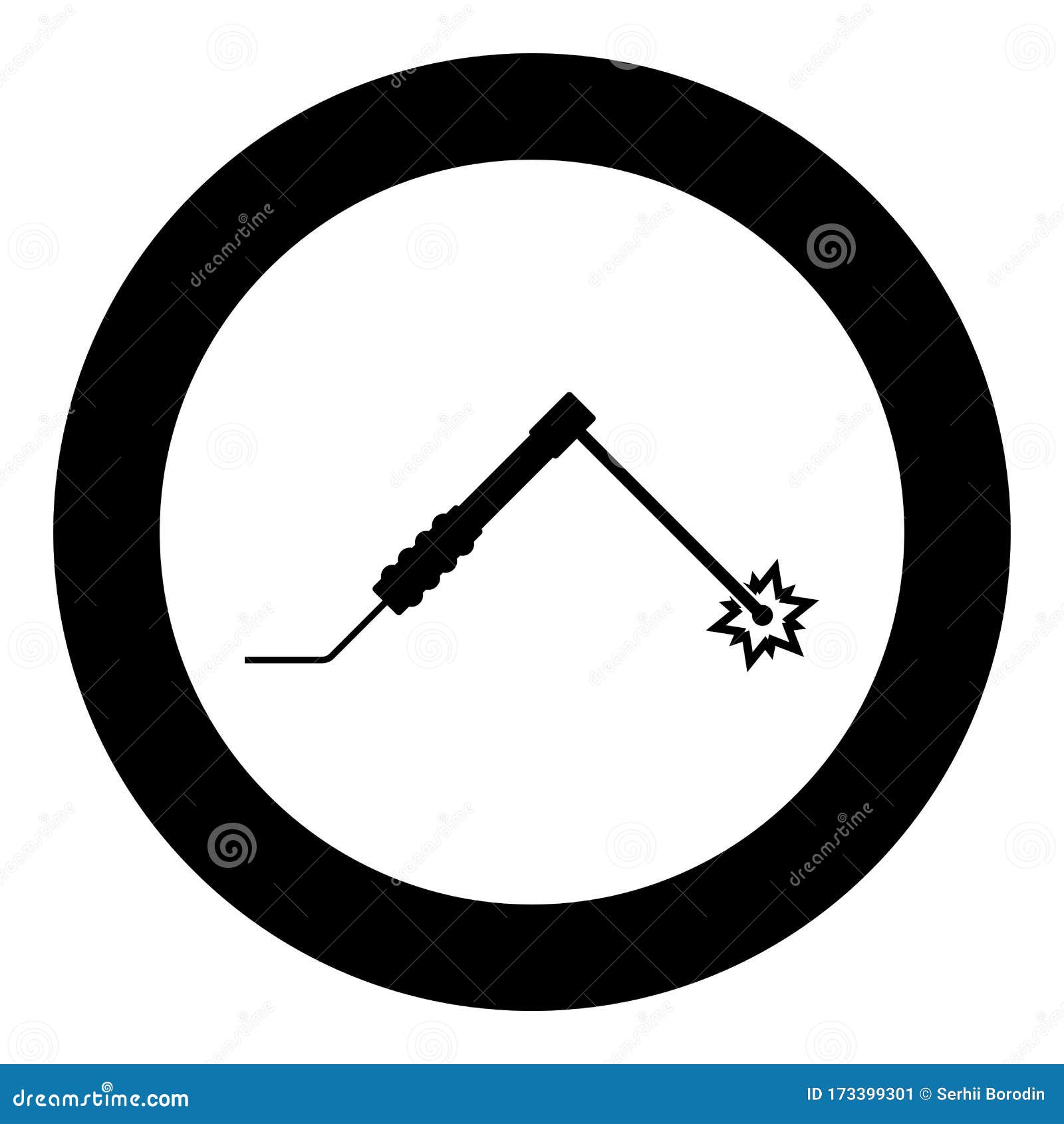 Welding Process Spark From Electrode With Torch Work And Tools Concept ...