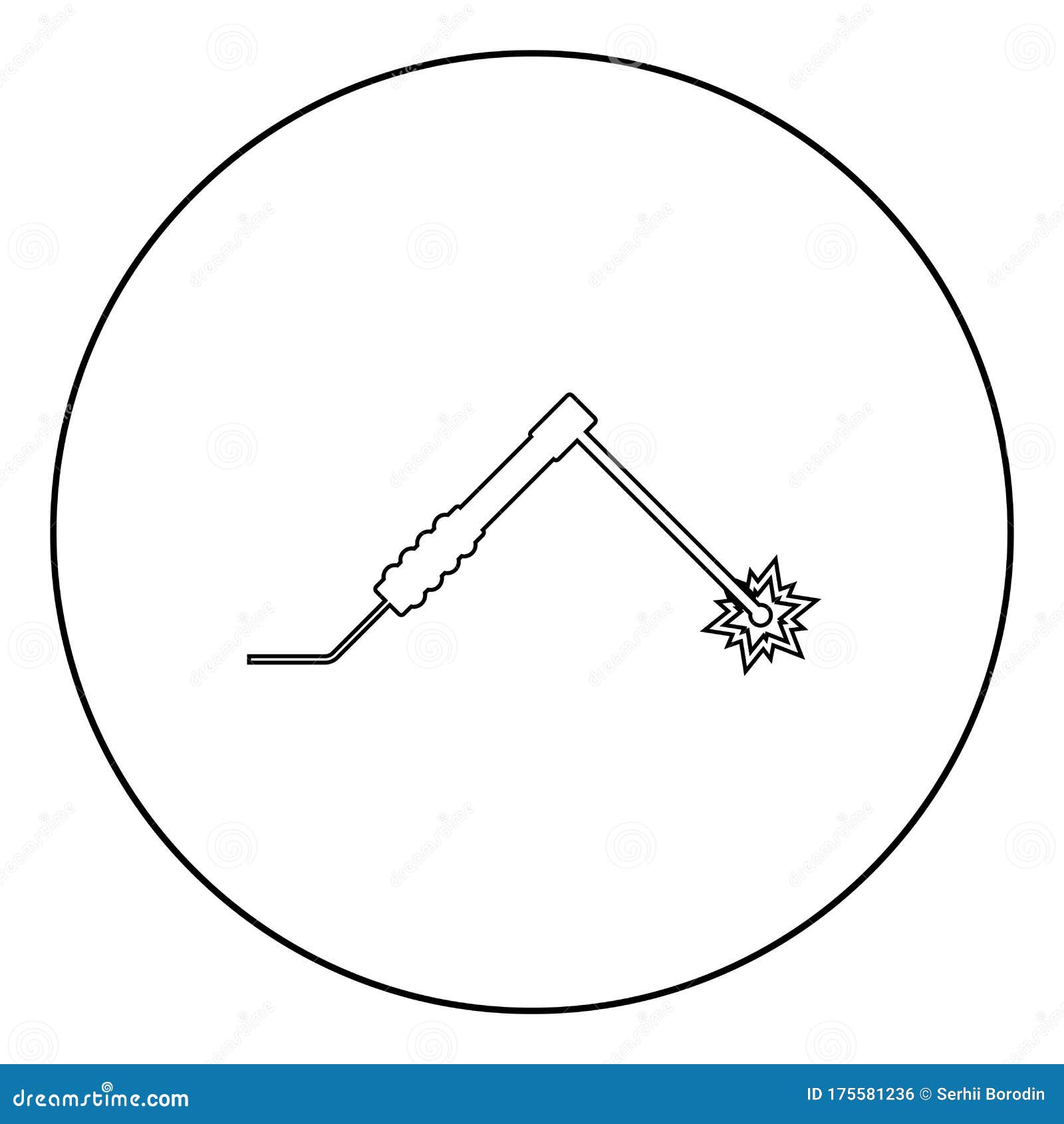 Welding Process Spark from Electrode with Torch Work and Tools Concept ...