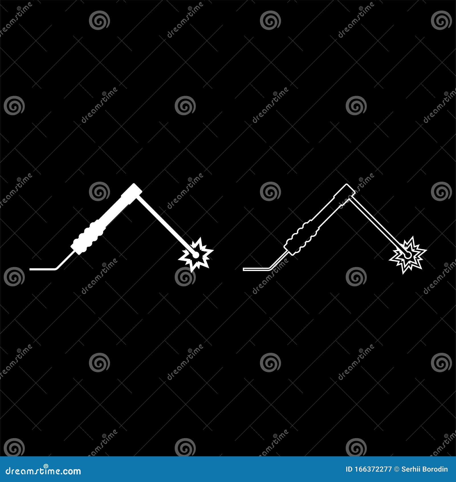 Welding Process Spark from Electrode with Torch Work and Tools Concept ...