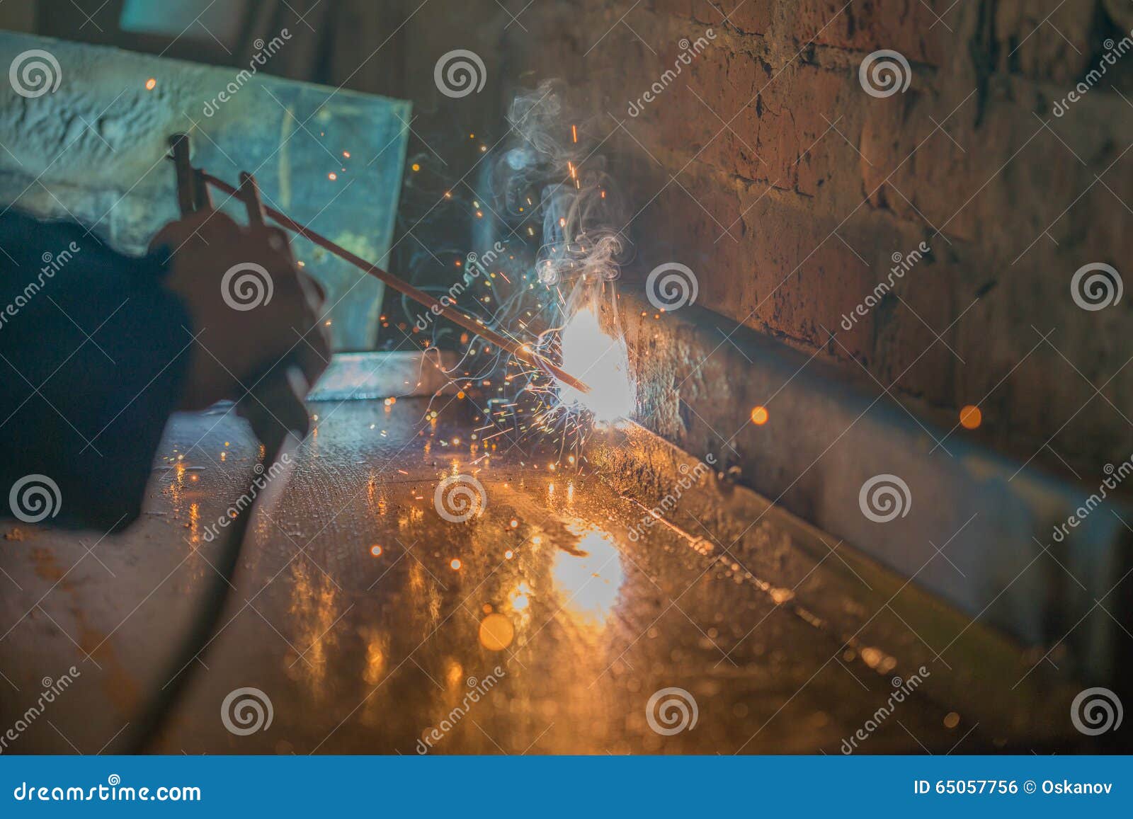 Welding stock photo. Image of mechanic, blue, industry - 65057756