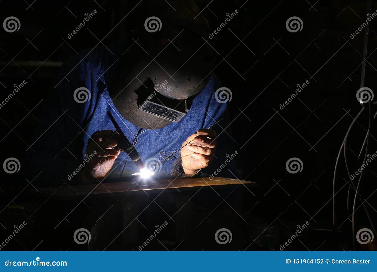 Welding in Process in Workshop Stock Photo - Image of cape, place ...