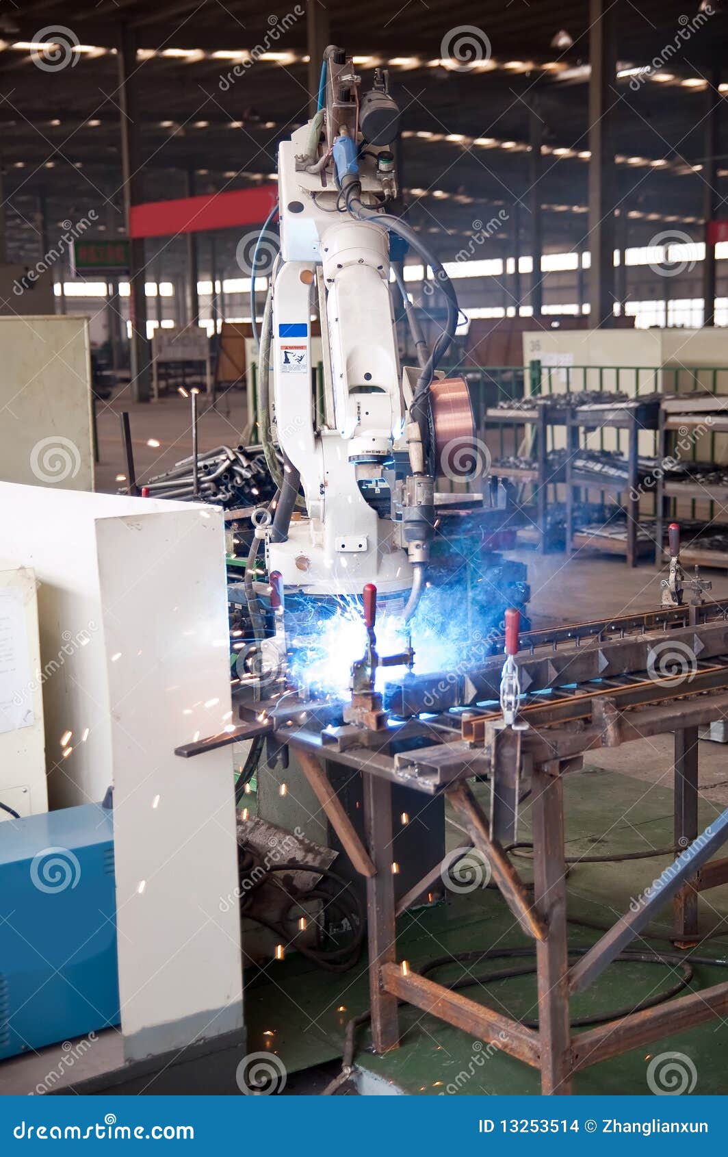 Arc Welding Robot. Example Of Working With A Laser Pointer Stock ...