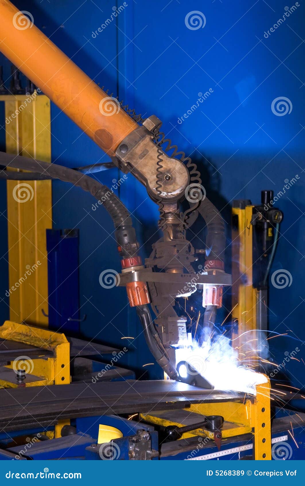 Arc Welding Robot. Example Of Working With A Laser Pointer Stock ...
