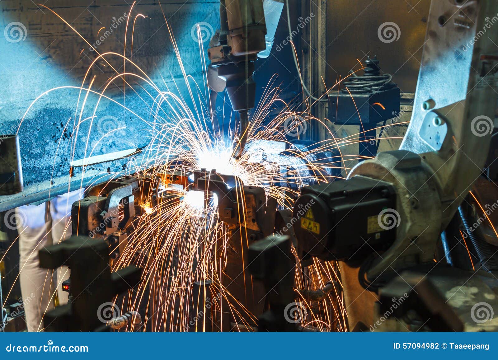 Welding Robot movement stock photo. Image of engineering - 57094982