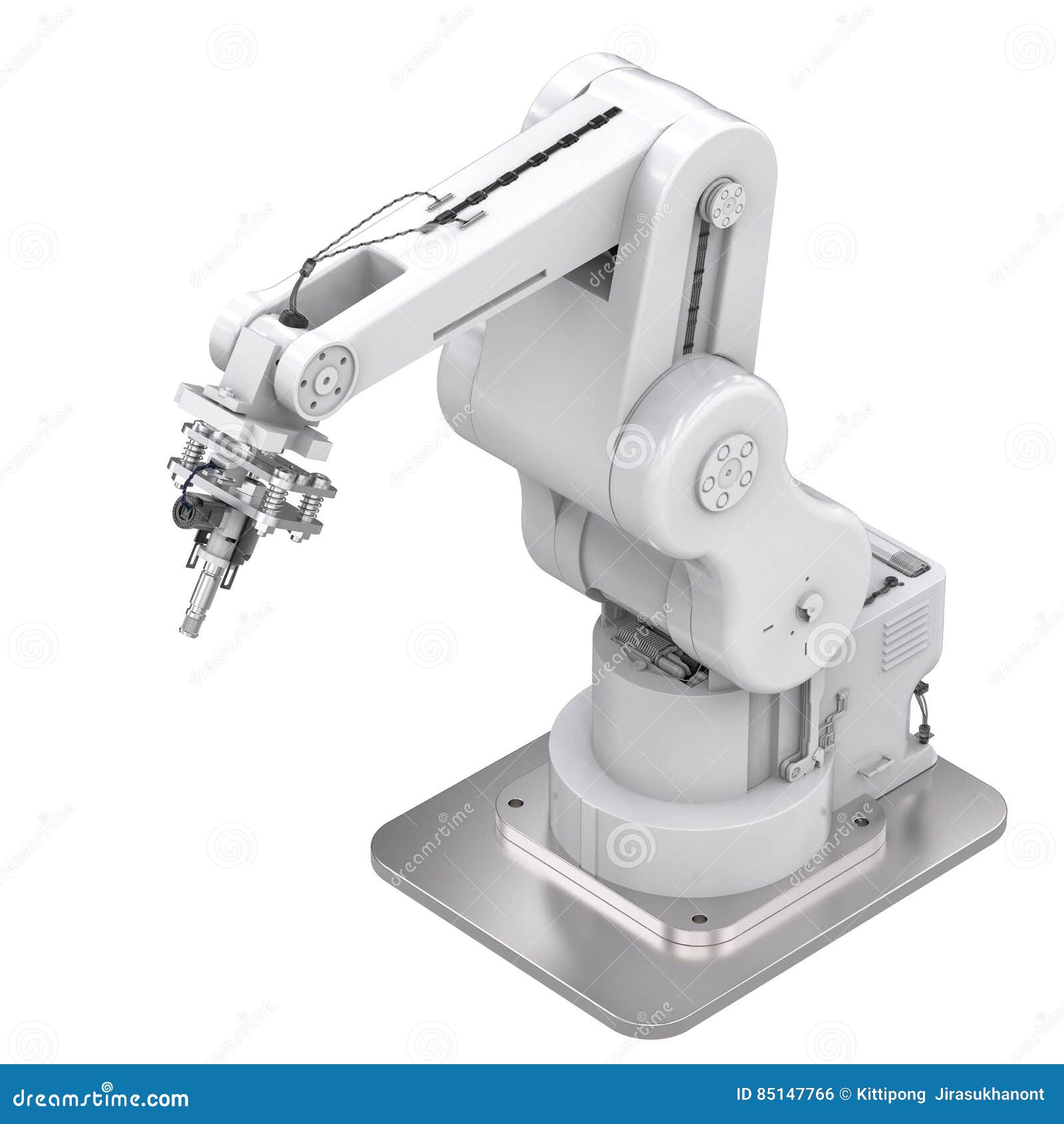 Welding Robotic Arm Isolated on White Stock Photo - Image of cyborg ...