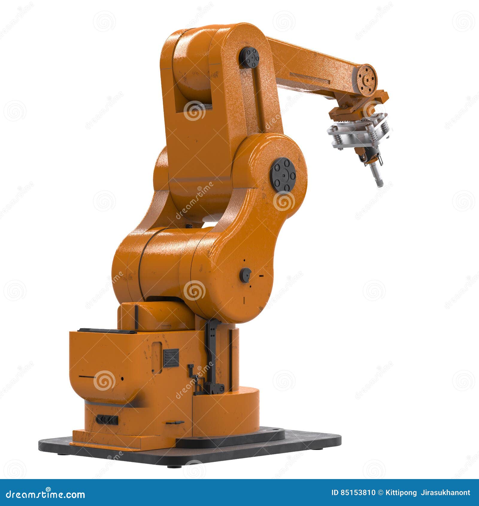 Welding Robotic Arm Isolated on White Stock Photo - Image of progress ...