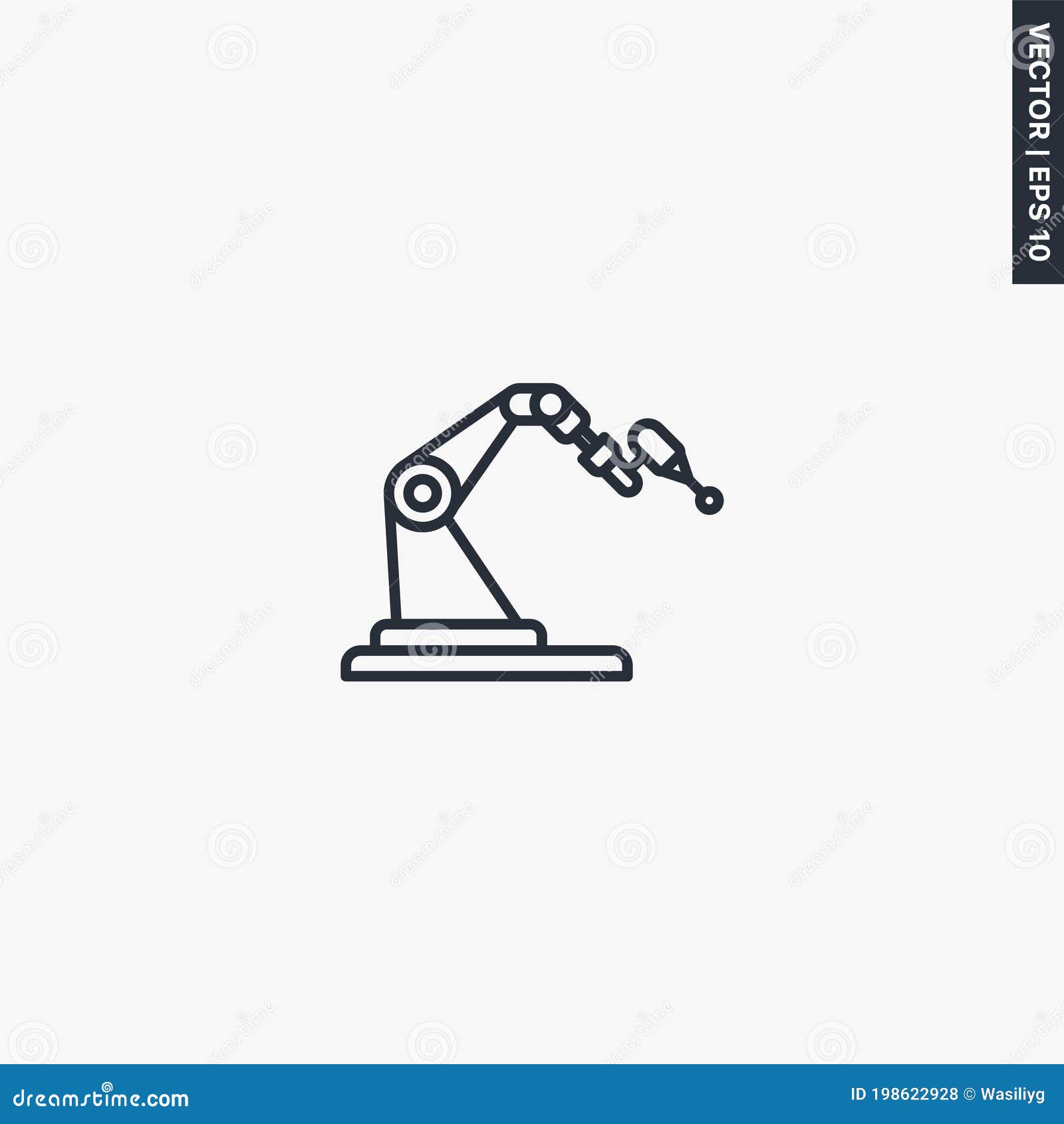 Welding Robotic Hand Machine, Linear Style Sign for Mobile Concept and ...