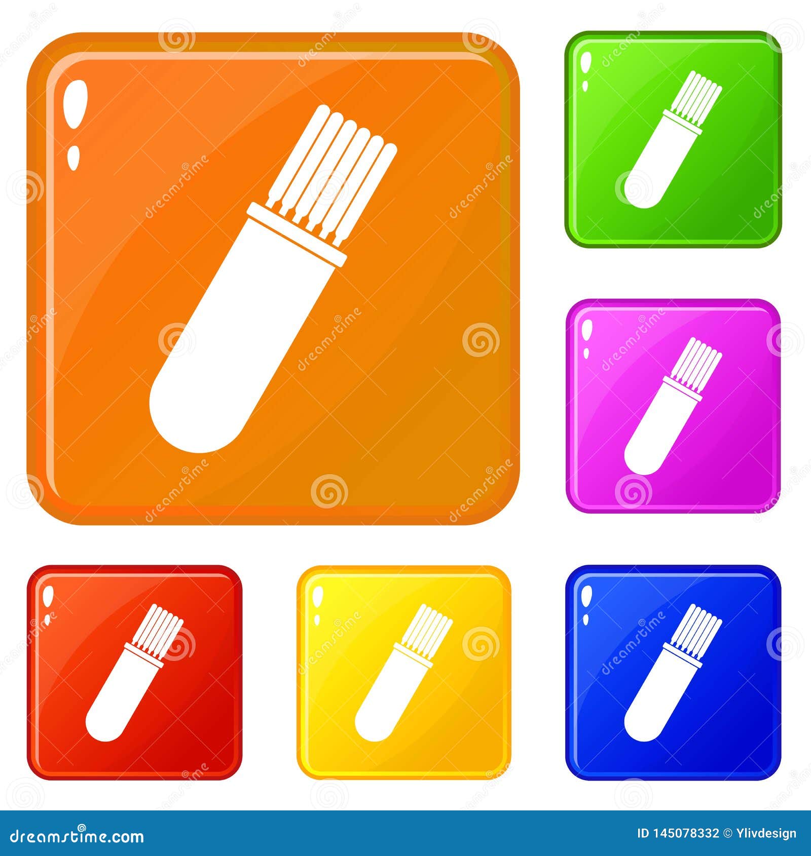 Welding Rods Icons Set Vector Color Stock Vector - Illustration of heap ...